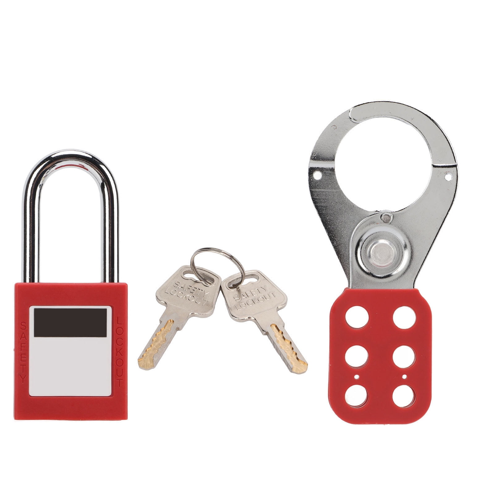 NFTIGB 38mm 1.5in Lockout Tagout Hasp 6 Hole Security Lock with Padlock ...