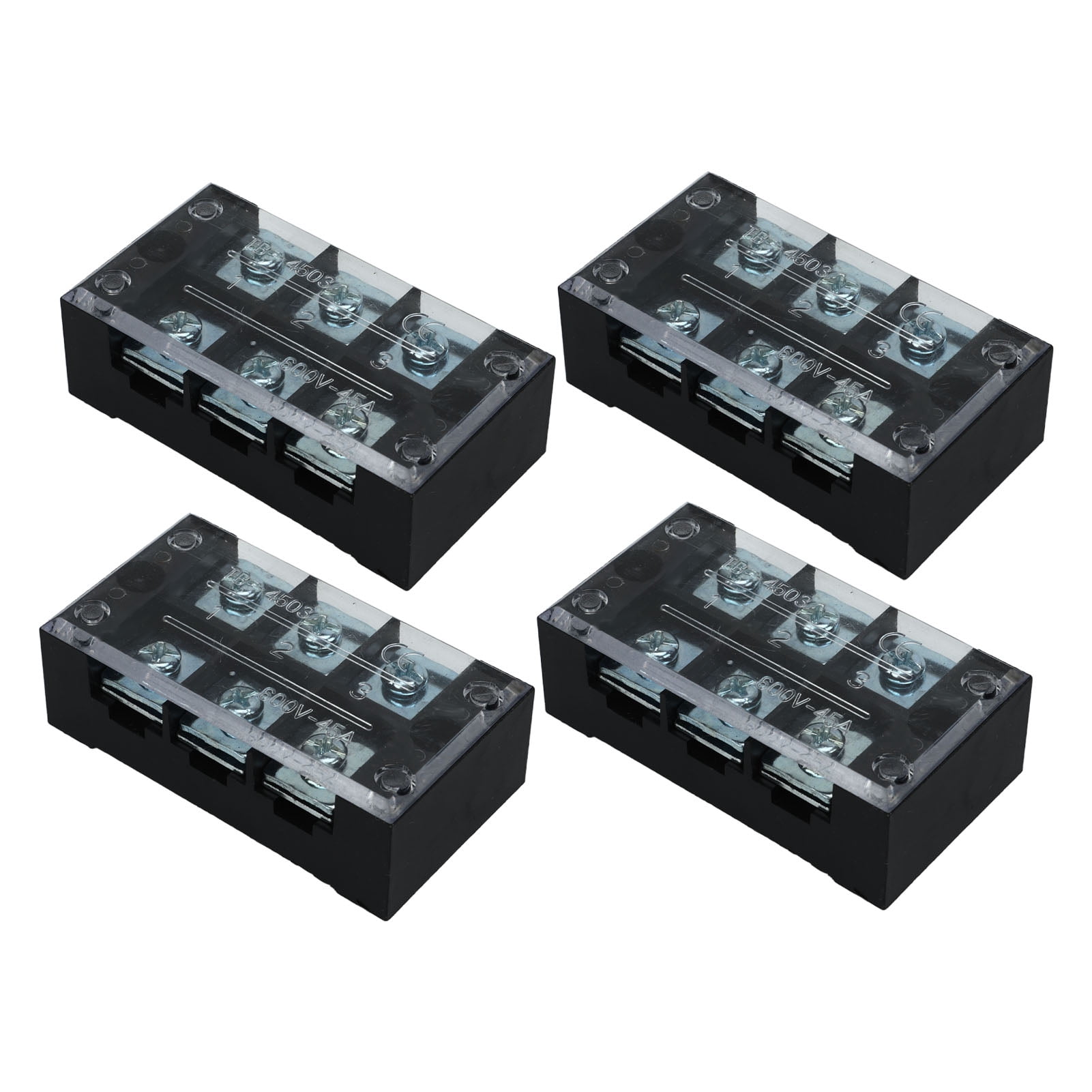 NFTIGB 4Pcs Dual Row Terminal Strip Block, Fixed Large Current Barrier ...
