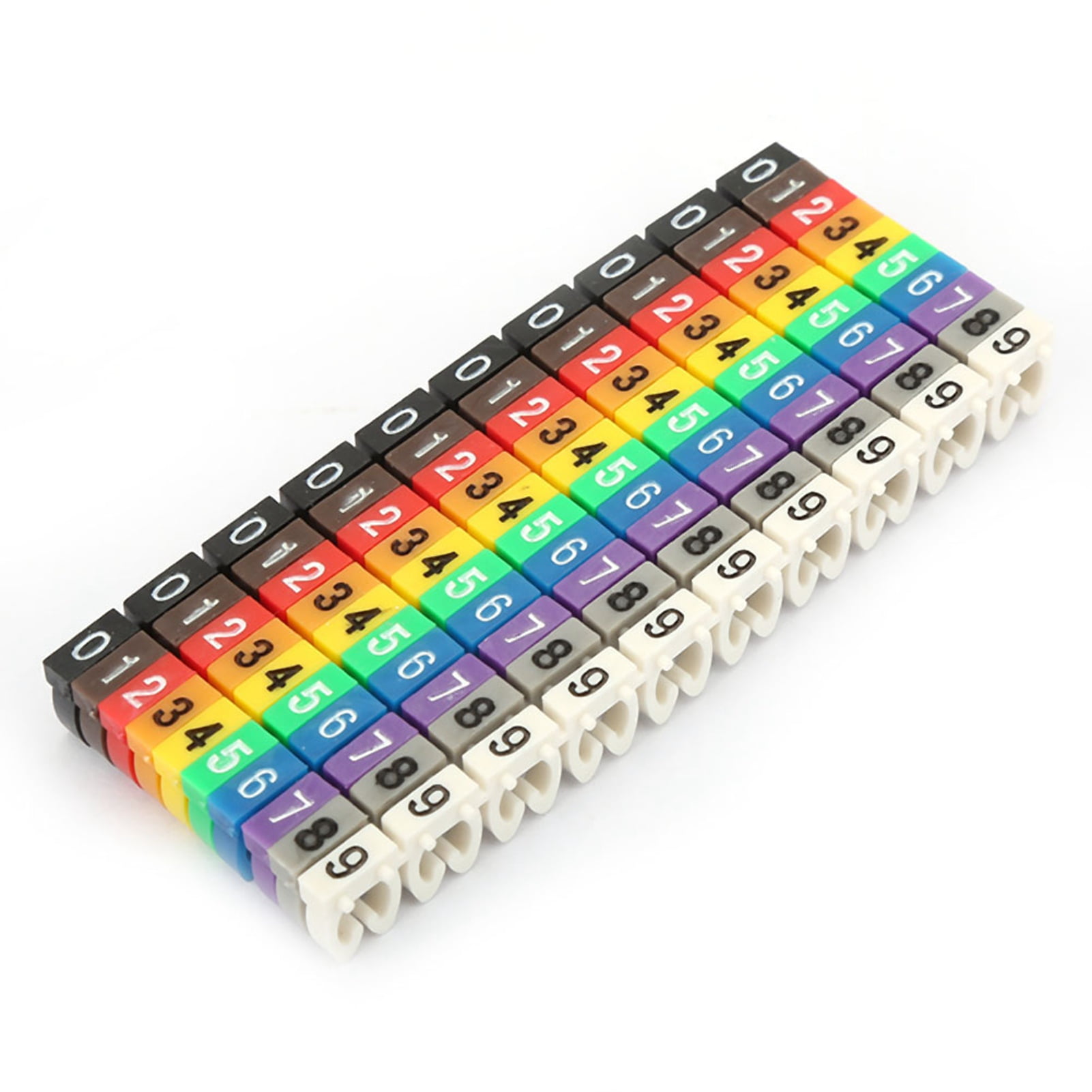 NFTIGB Colorful Cable Marker Set Digital Number Tube Wire Numbering ...