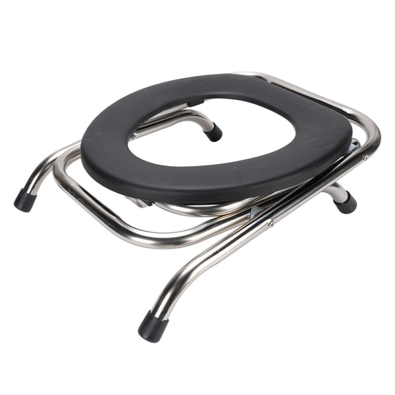 NFTIGB Folding Toilet Chair Portable Commode Chair Stainless Steel ...