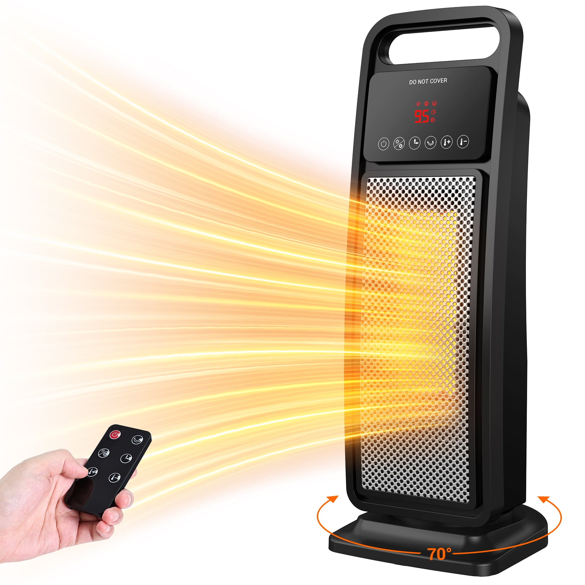 NFTIGB Indoor Space Heater 1500W Fast Heating,21'' Electric Oscillating ...
