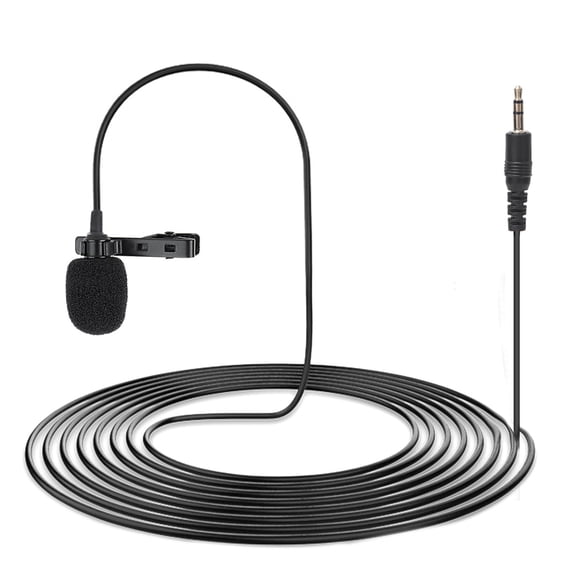 NFTIGB Mini Portable Condenser Clip-On Lapel Microphone with 3.5mm Plug ...