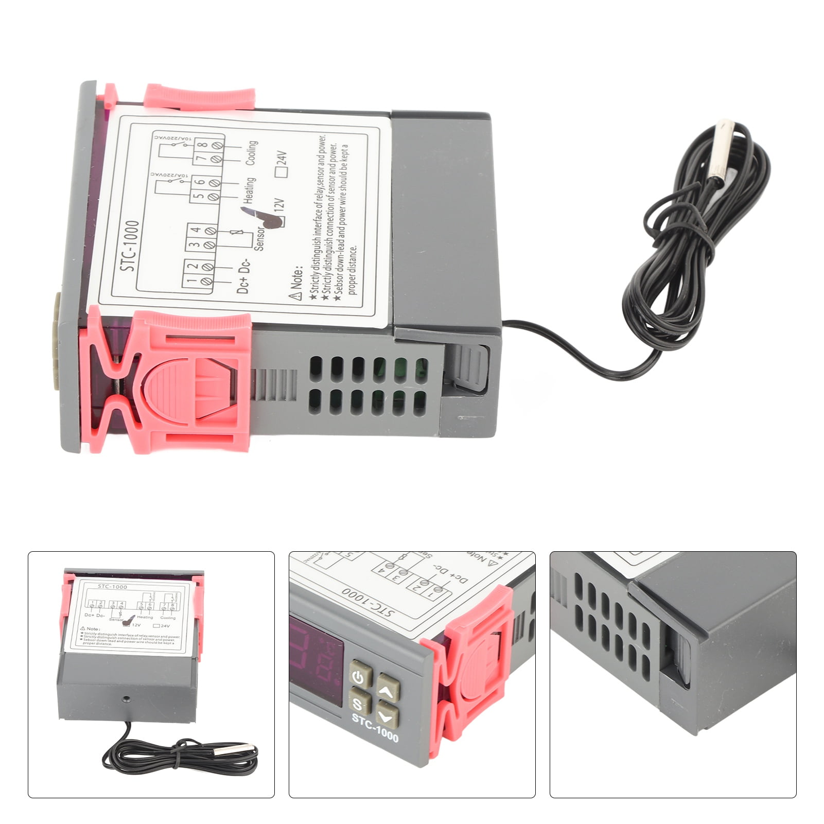 NFTIGB STC-1000 Digital Temperature Controller 12V Cooling Heating ...