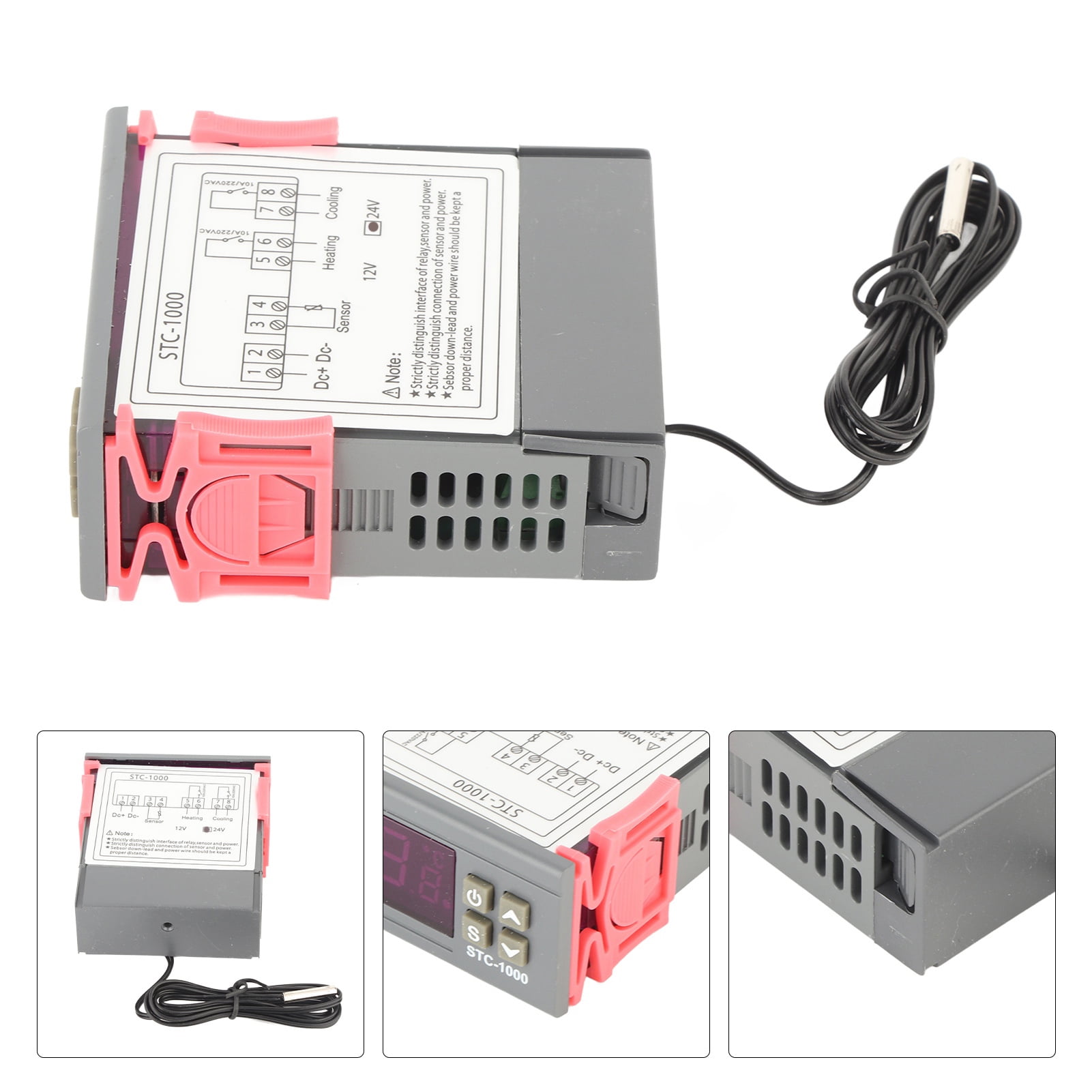 NFTIGB STC-1000 Digital Temperature Controller 24V Cooling Heating ...