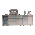 NG 46-Inch 4-Burner 72000 BTU Deluxe Stainless Steel Gas Outdoor ...