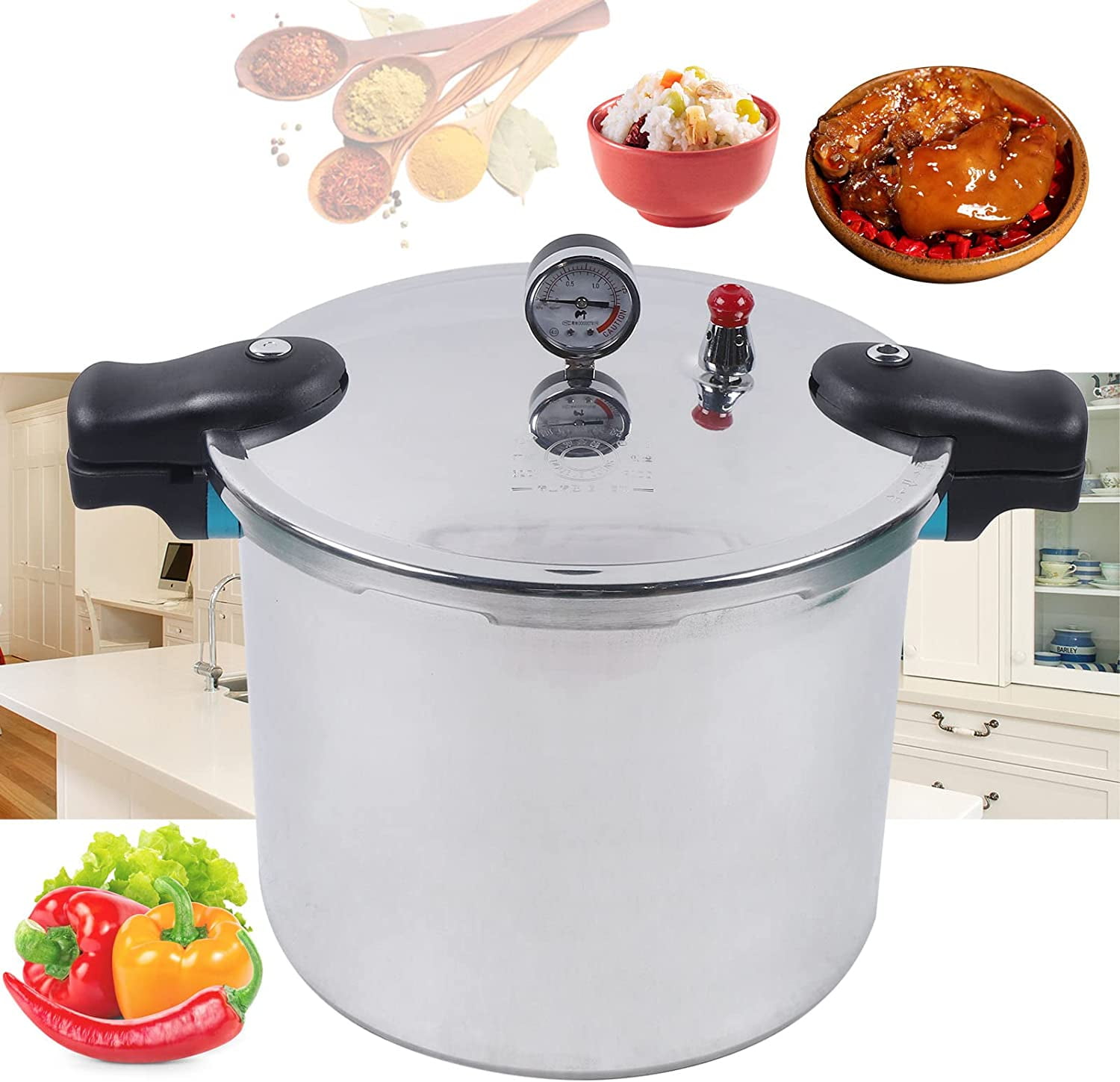NG NOPTEG 23 Quart Pressure Canner Cooker, Built-In Digital Pressure ...