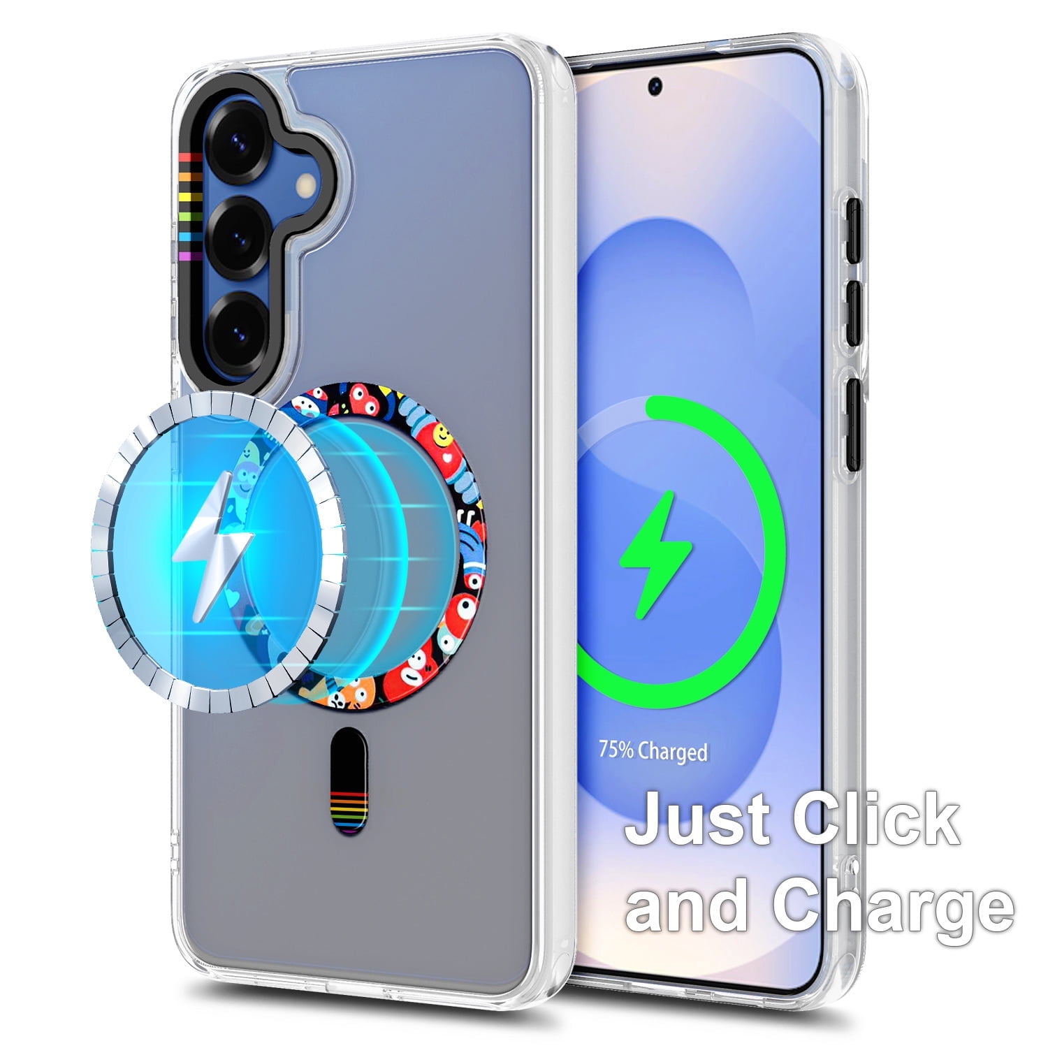 NGB SUPREMACY For Samsung Galaxy S24/S25 Phone Case Fast Wireless Charging MagSafe/Qi Strong ...