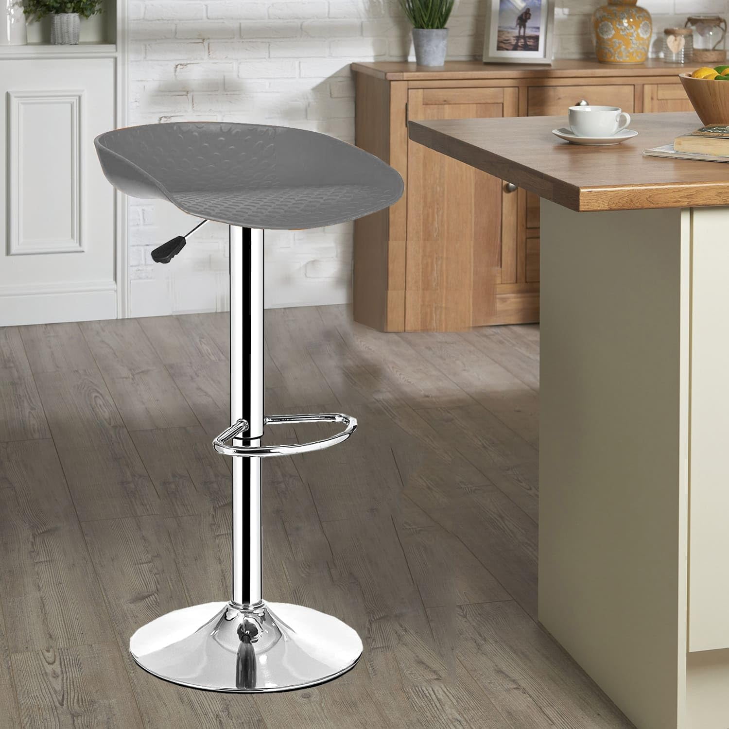 NGFC Grey Revolving Bar Stool Revolving Height Adjustable 360 Swivel ...
