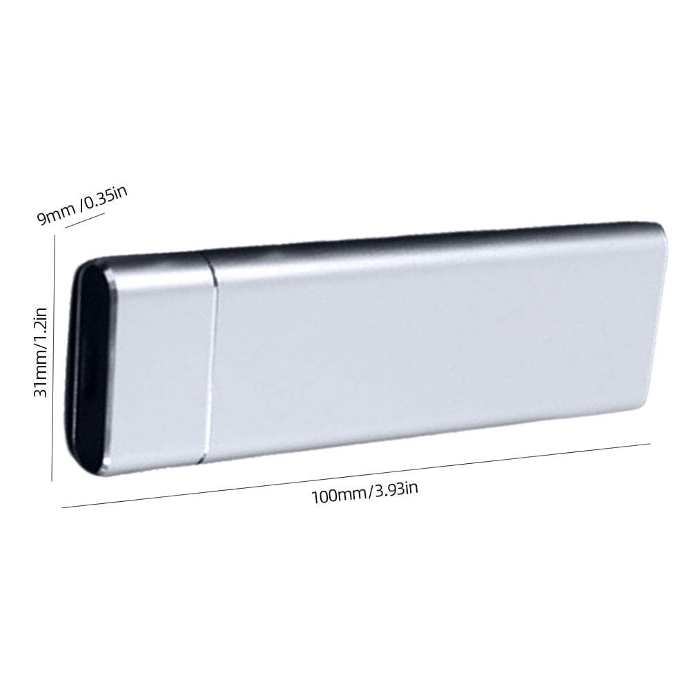 NGFF External SDD Enclosure M.2 Key SSD Hard Disk Box PCIE NGFF (Silver ...