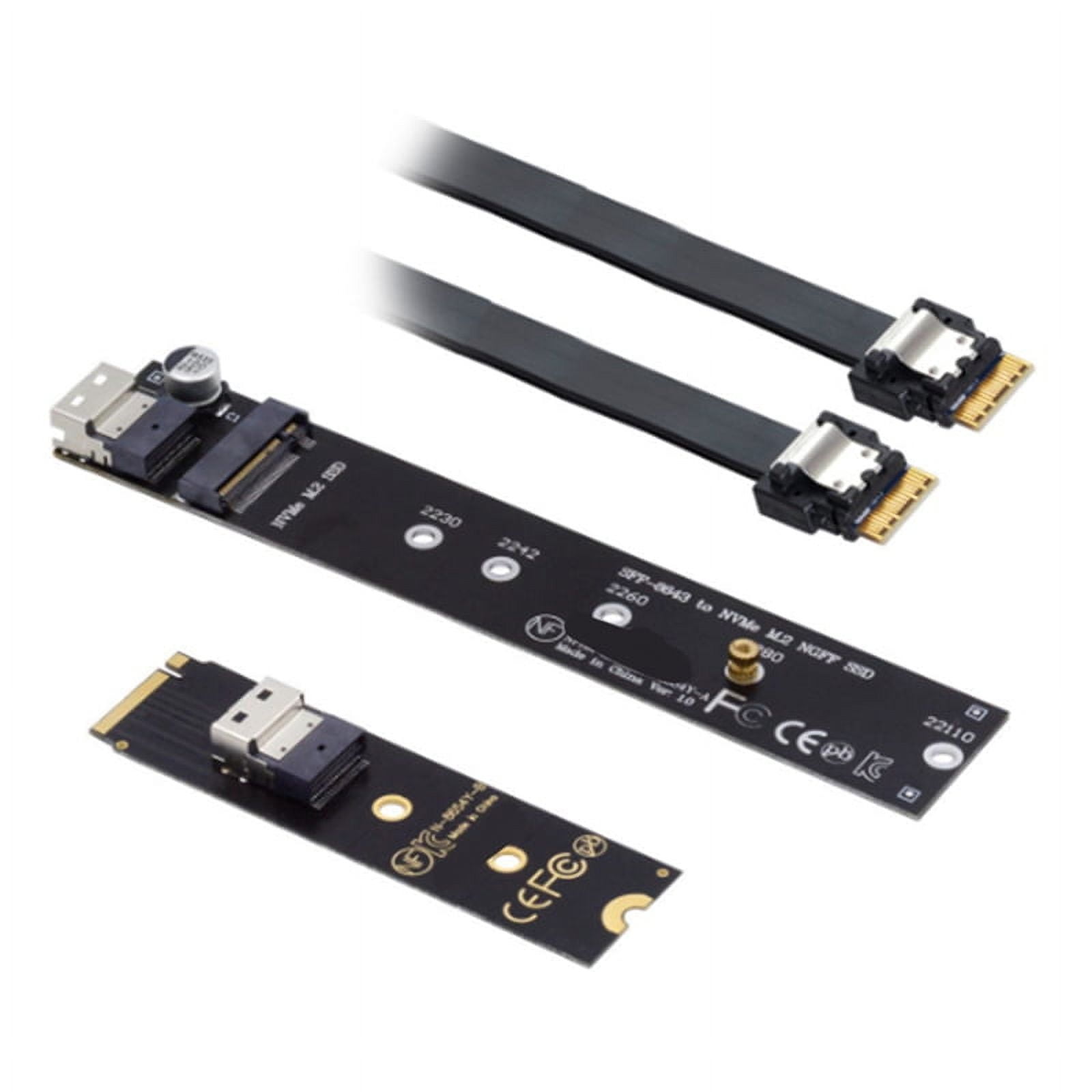NGFF M.2 NVME M-Key SSD Male to Female Extension Cable 40cm with SFF ...