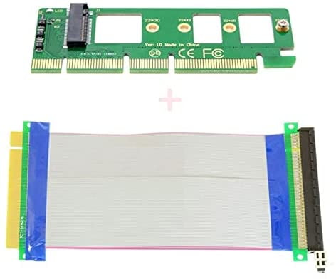 NGFF M-Key NVME AHCI SSD to PCI-E 3.0 16x x16 Vertical Adapter with ...