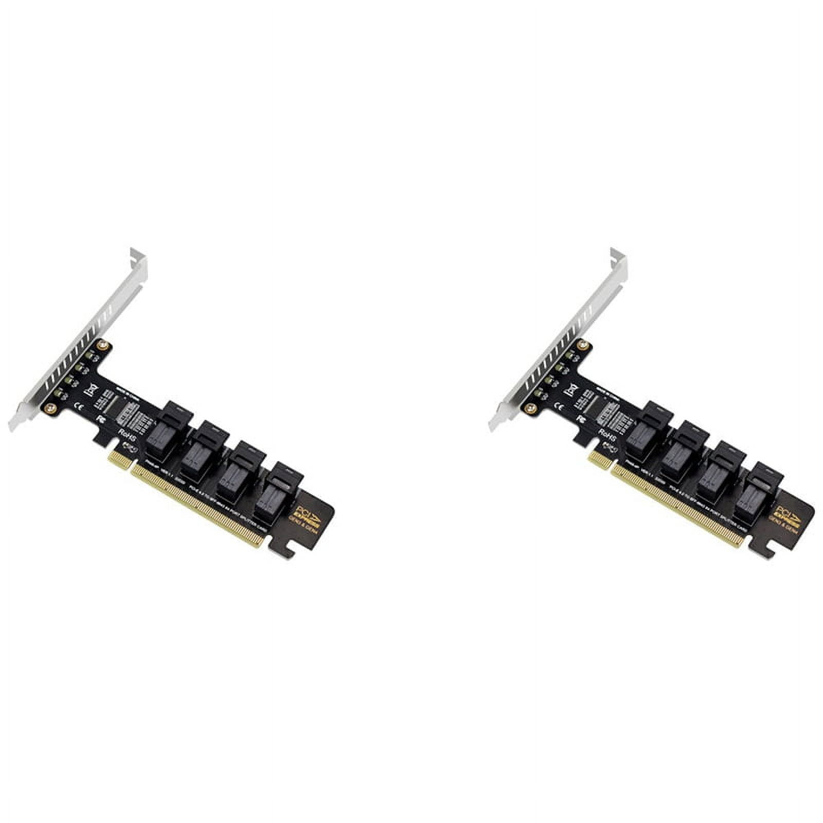 NGFF PCI-E 16X to 4 Ports U.2 NVME Split Expansion Card SFF-8639/8643 ...