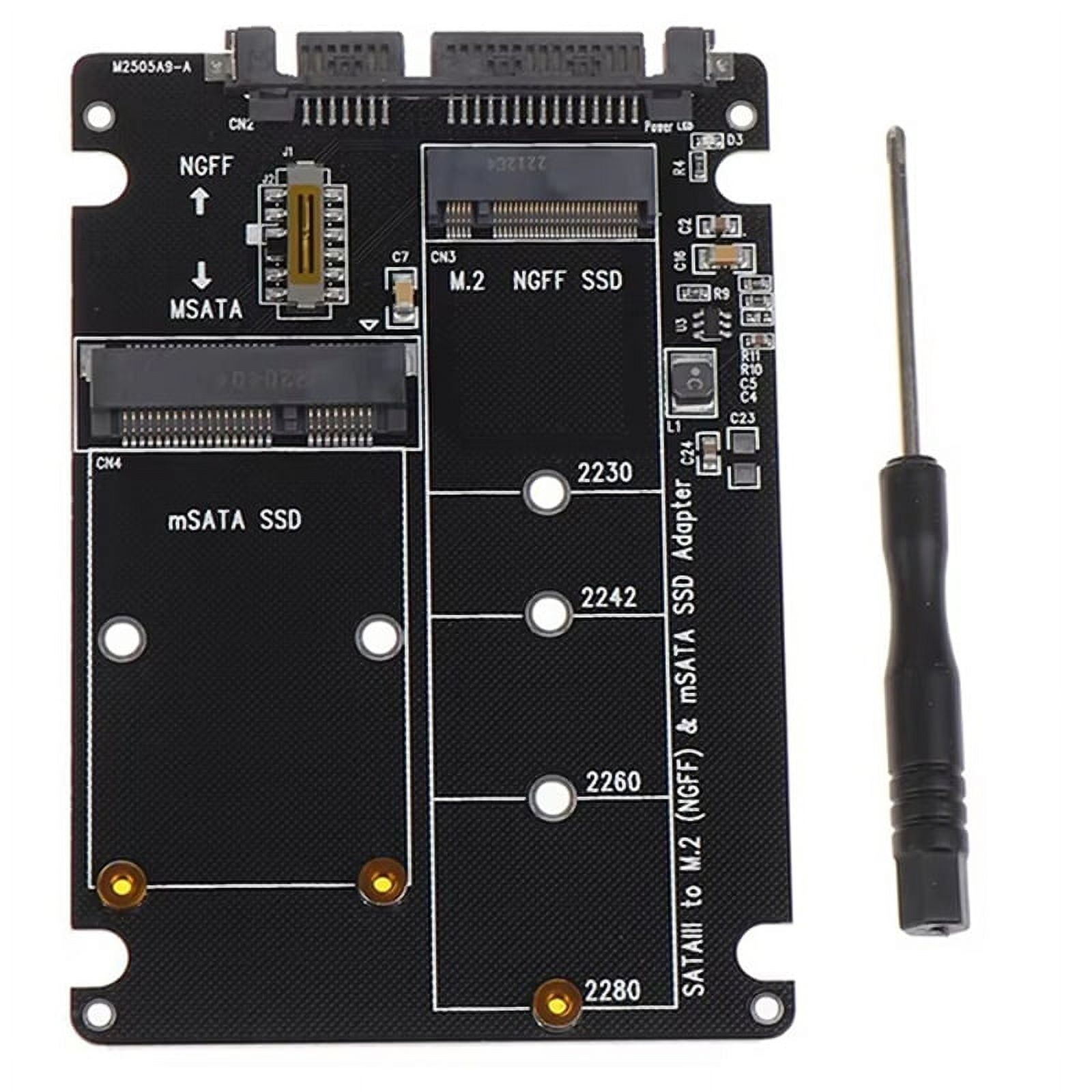 NGFF to 3 External HDD Enclosure MSATA SSD Adapter M.2 Protocol Adapter Board - Walmart.com