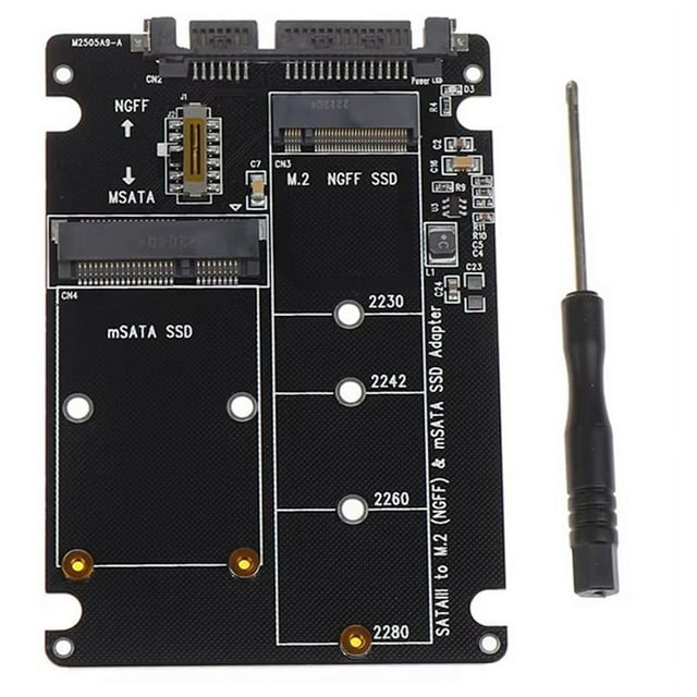 NGFF to 3 External HDD Enclosure MSATA SSD Adapter M.2 Protocol Adapter ...