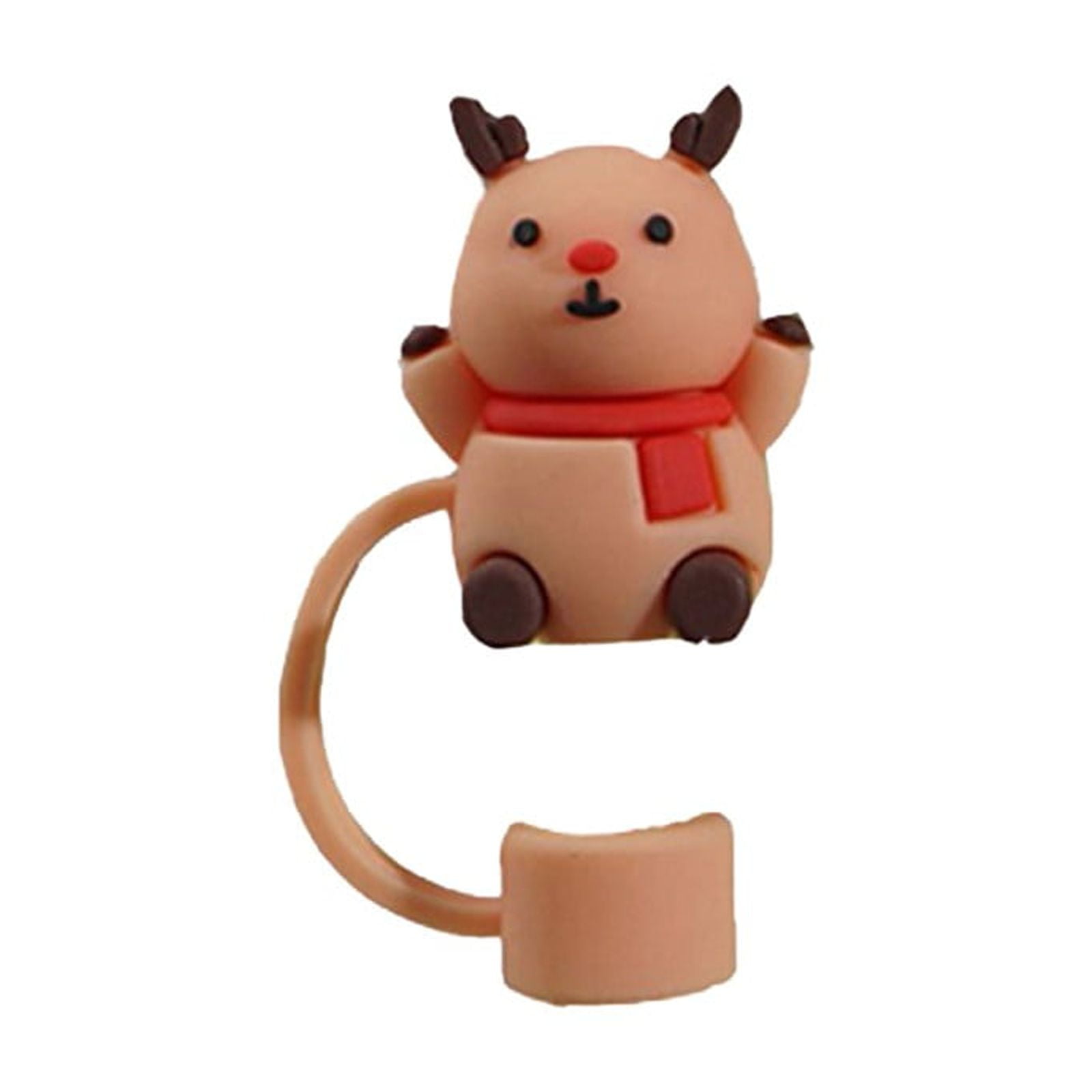 NGHnuifg Christmas Straw Cover Caps Christmas Theme Straw Cover Cap For ...