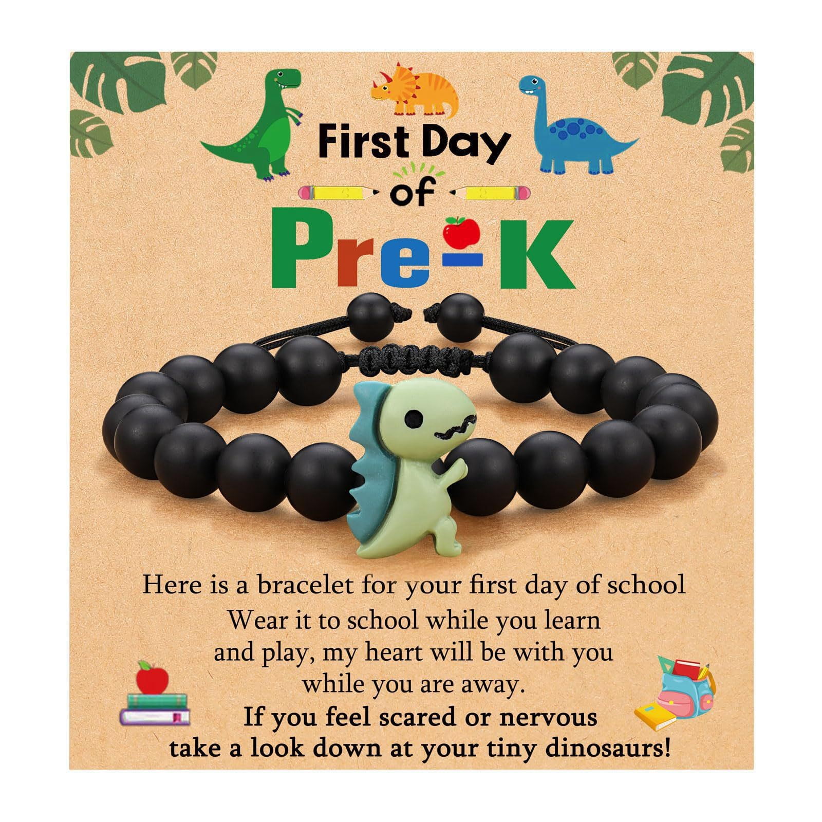 NGHnuifg Cute Kids Dinosaur Bracelet With Card Adjustable Cartoon ...