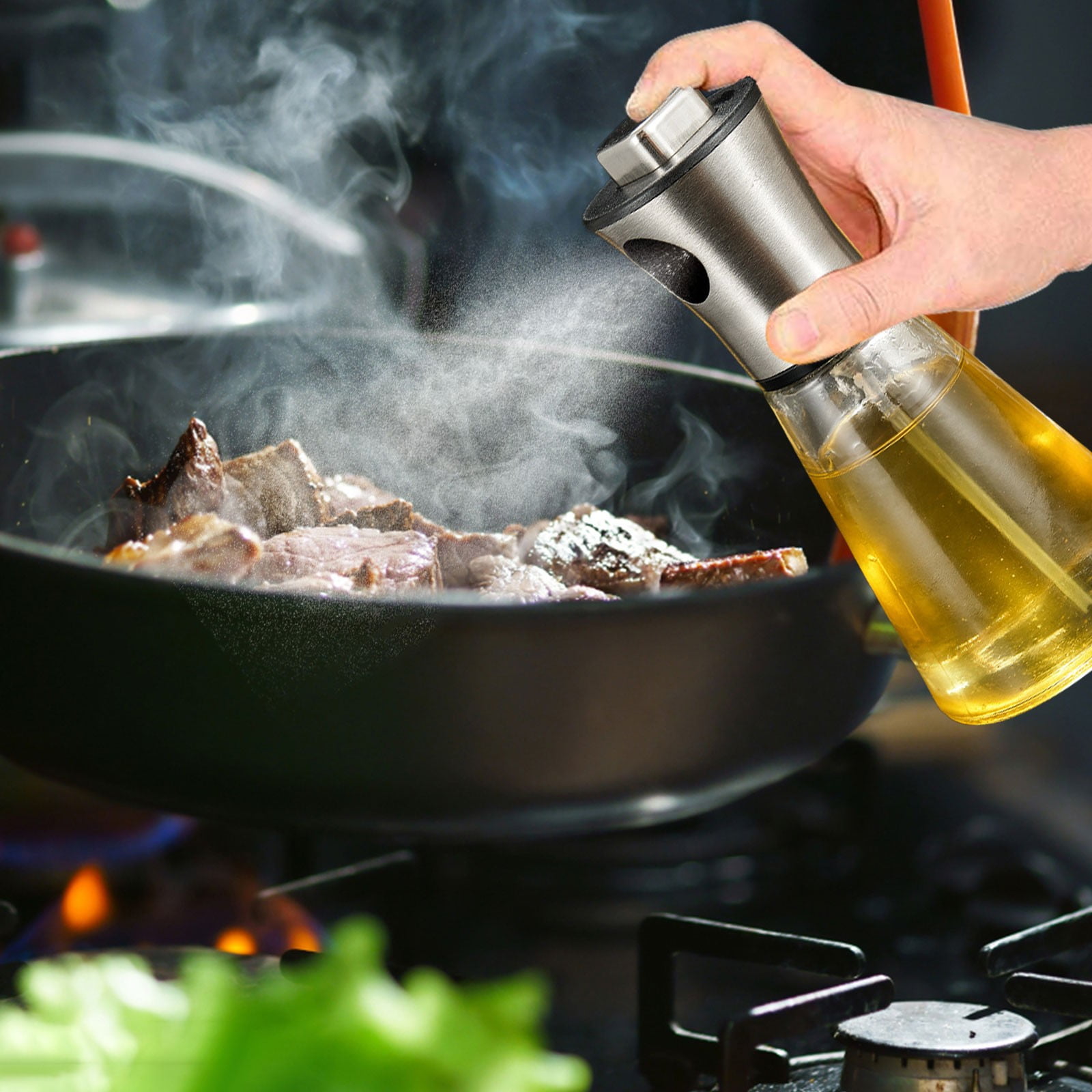 NGHnuifg Oil Sprayer For Cooking 200ml Oil Spray Bottle Versatile Glass ...