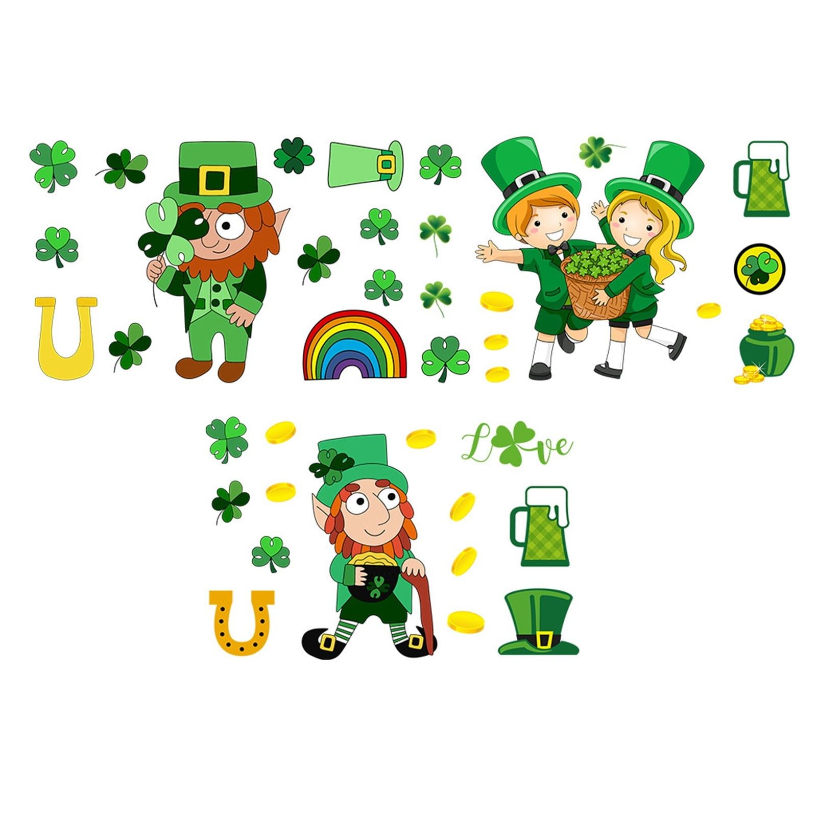NGHnuifg St. Day Cartoon Green Sticker Fun Soldier Living Room ...
