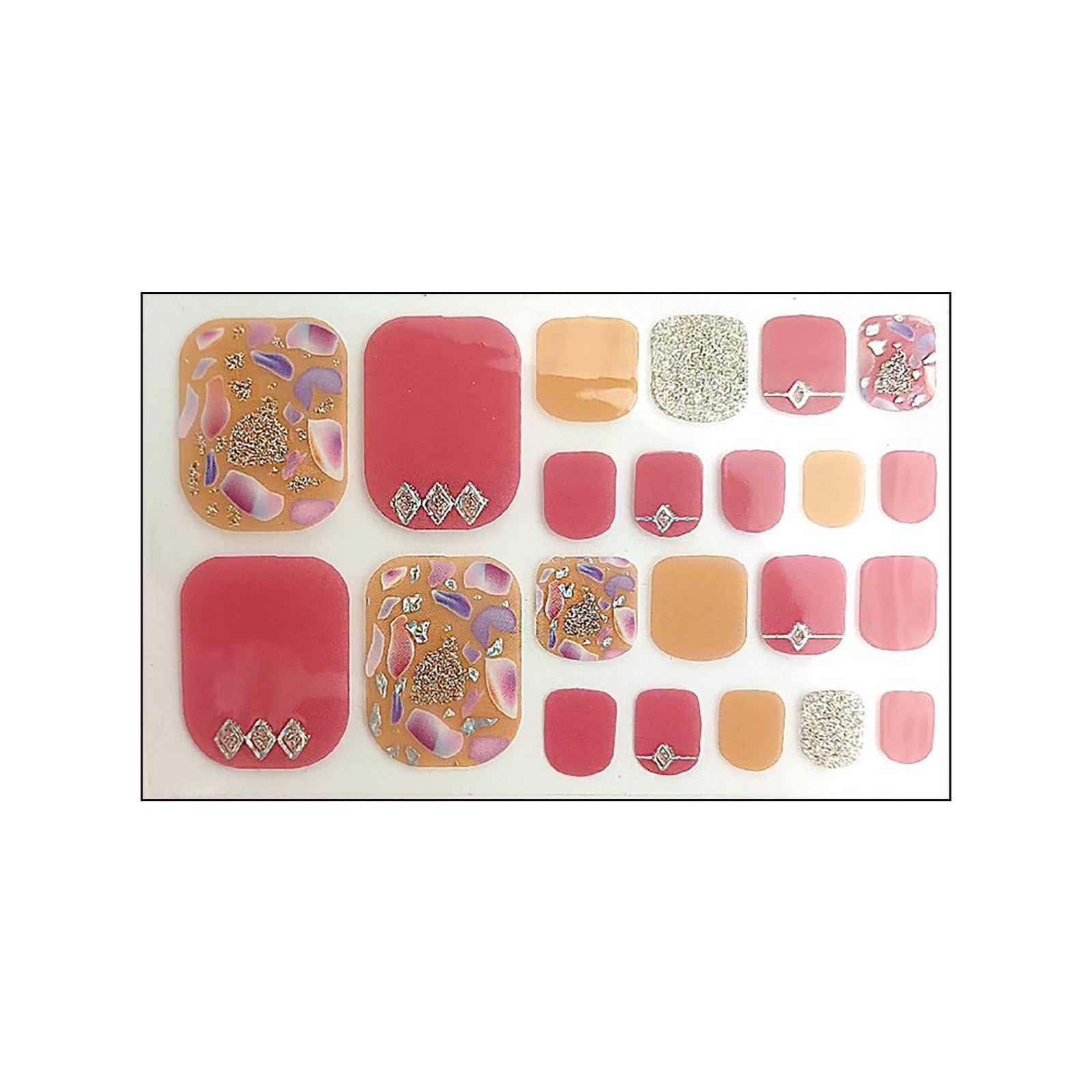 NGHnuifg Toe Nail Stickers Summer Toe Nail Stickers Nail Stickers ...