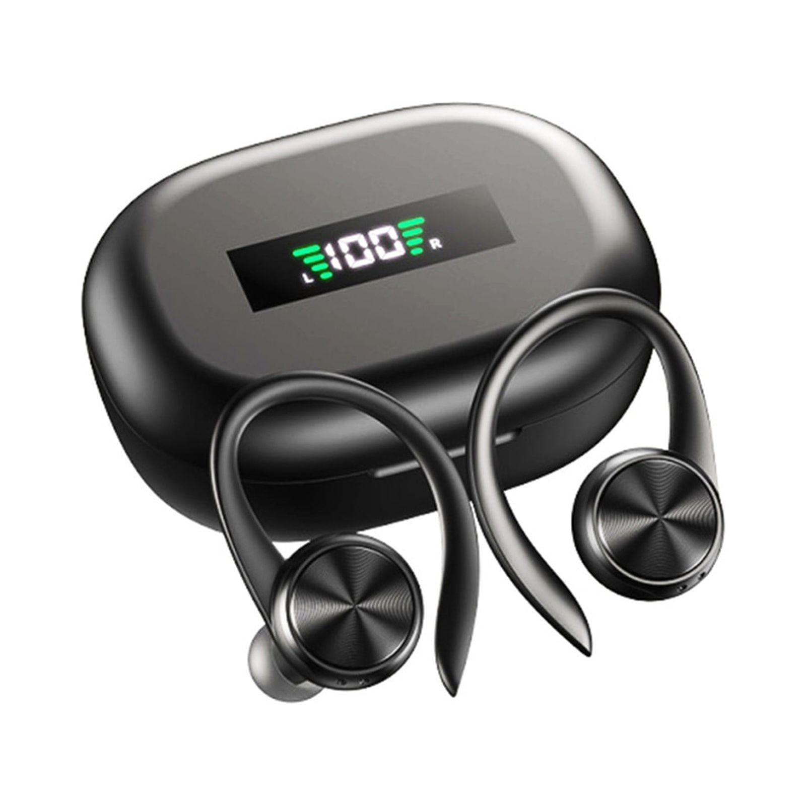 NGHnuifg Wireless Headphones Over Ear Headphones LED Display Sports ...