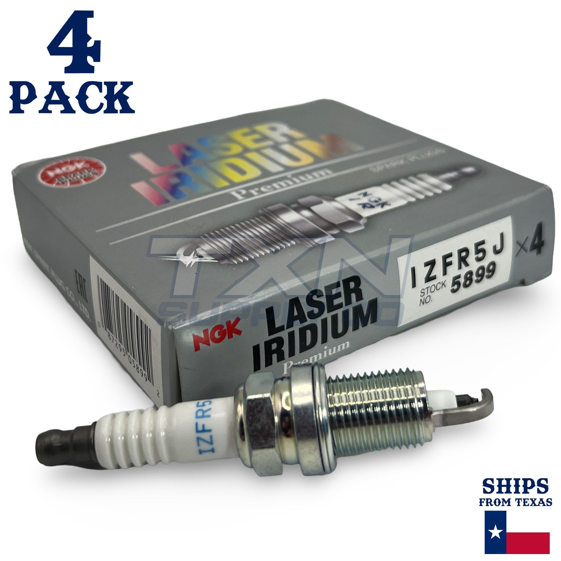NGK 5899 Laser Iridium Spark Plug - IZFR5J, 4 Pack - Walmart.com