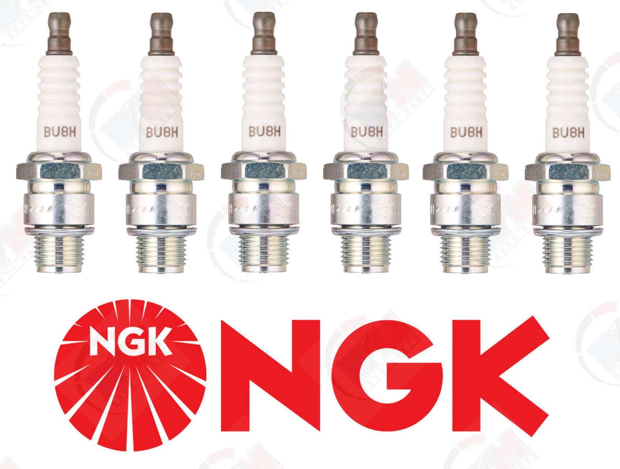 NGK BU8H "Non-Resistor" Spark Plugs 6431 (Set of 6) - Walmart.com