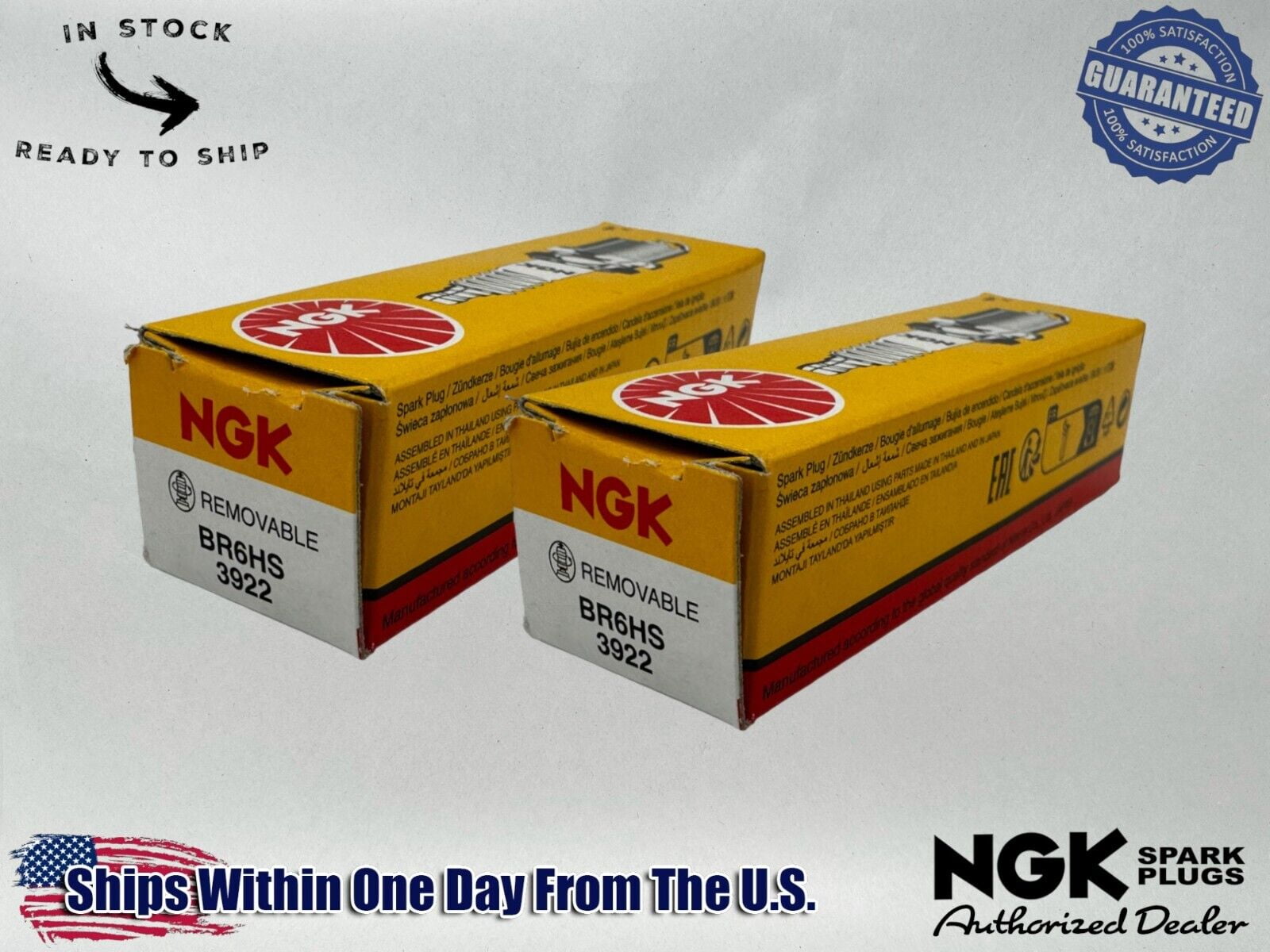 NGK Genuine OEM Authentic Spark Plugs BR6HS-2PACK - Walmart.com