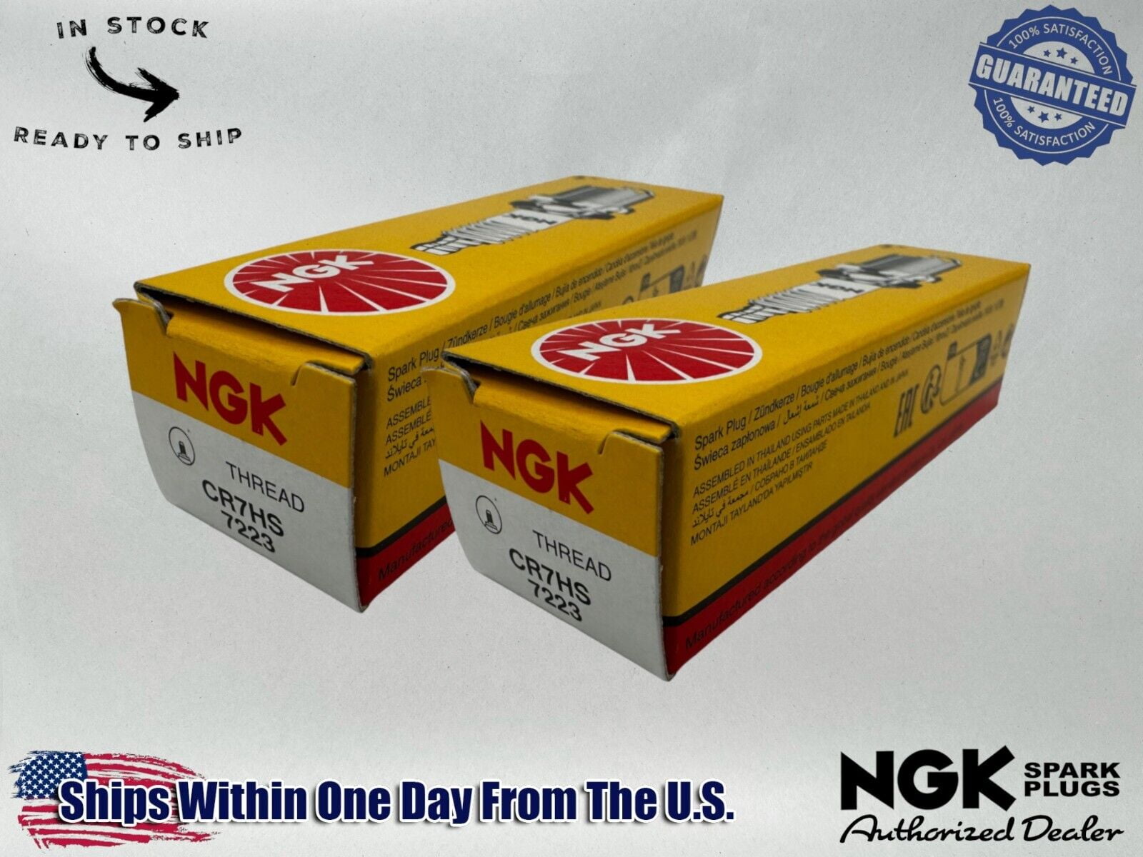 NGK Genuine OEM Authentic Spark Plugs CR7HS - 2 PACK - Walmart.com