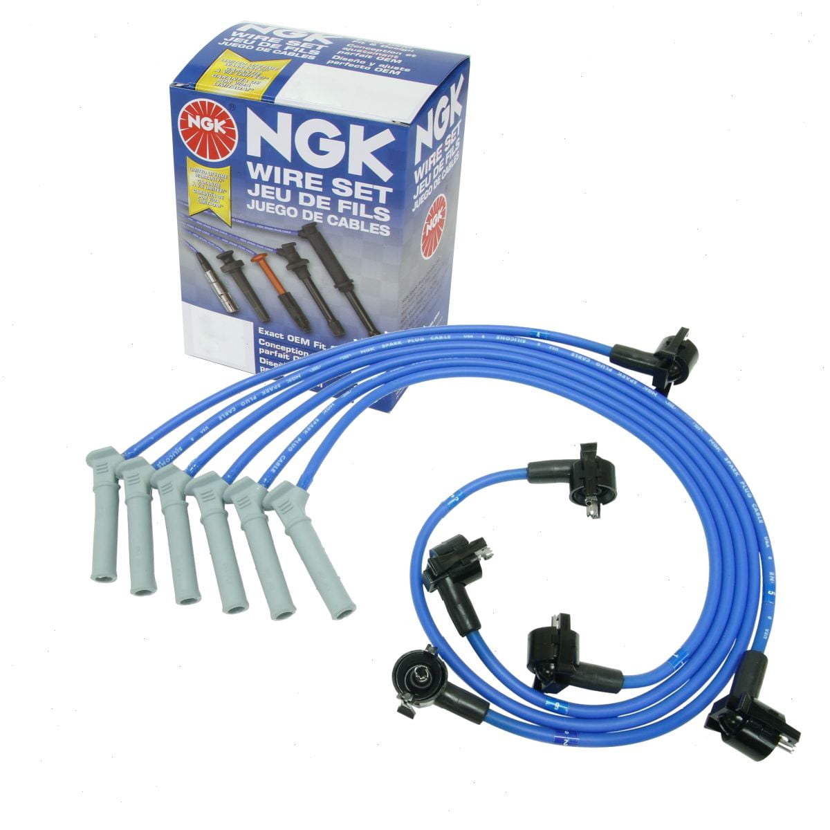 NGK Spark Plug Wire Set compatible with Ford Explorer 4.0L V6 2002-2010 ...