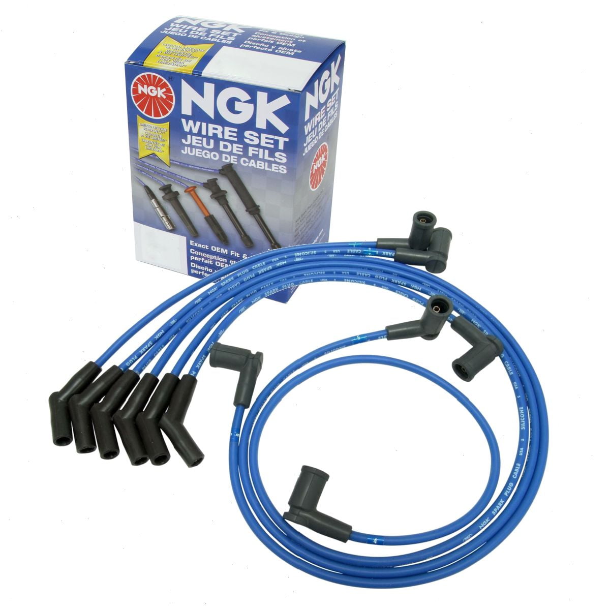 NGK Spark Plug Wire Set compatible with Ford Mustang 3.8L 3.9L V6 2001 ...