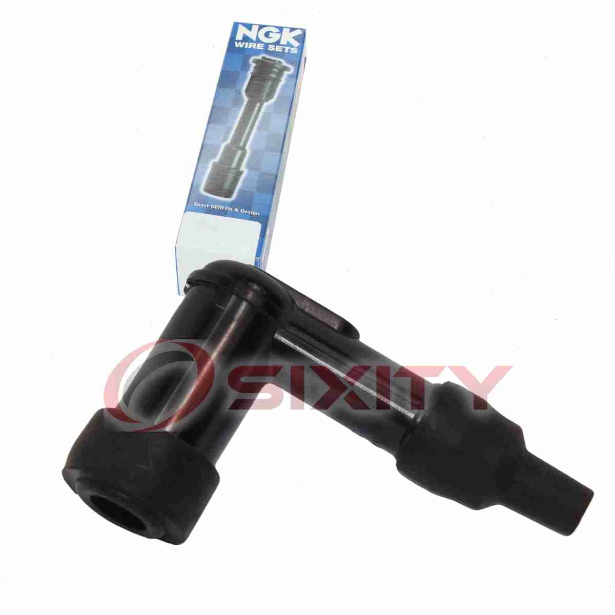 NGK Spark Plugs 8051; Spark Plug Resistor Cover 90 Deg. Elbow Lbo5F ...