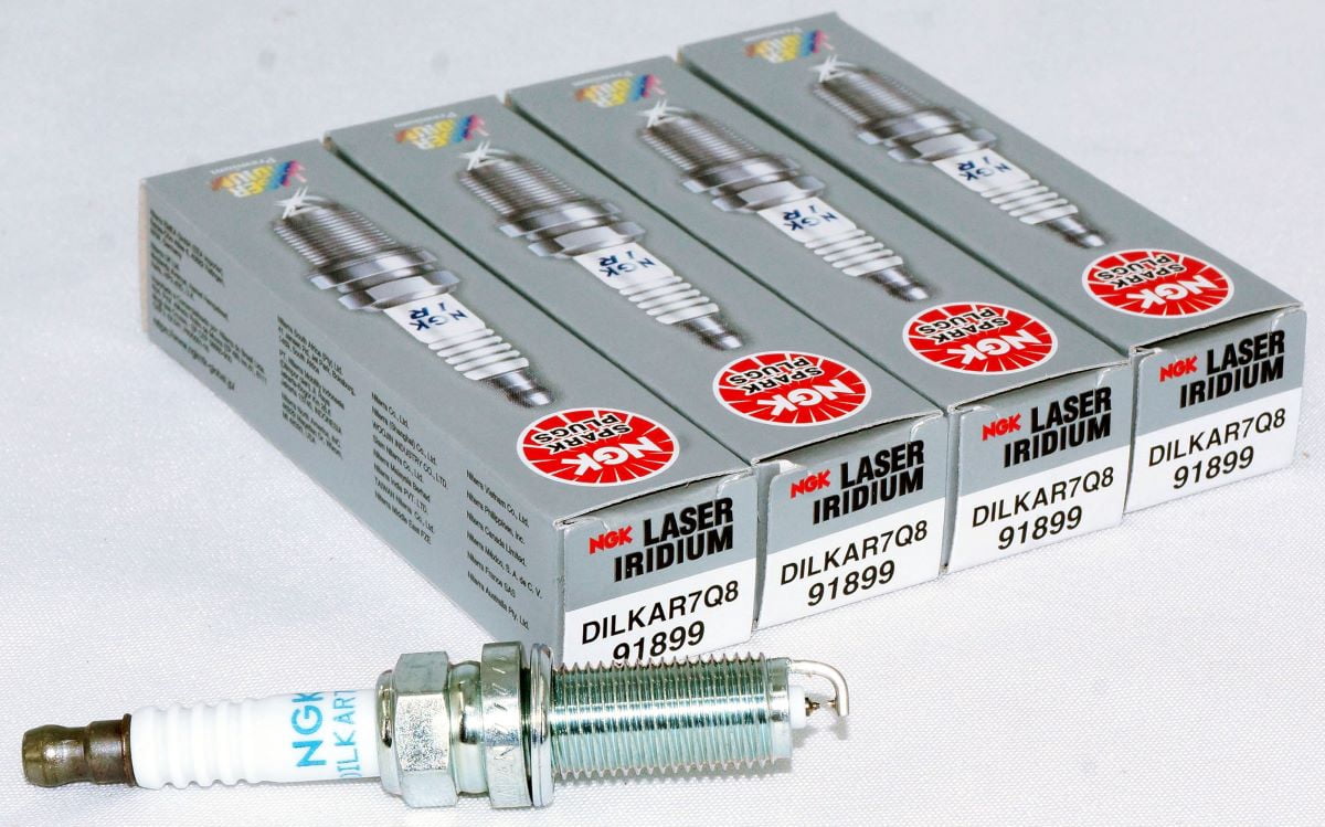 NGK Spark Plugs DILKAR7Q8 91899 Laser Iridium High Ignitability 4 Pack ...