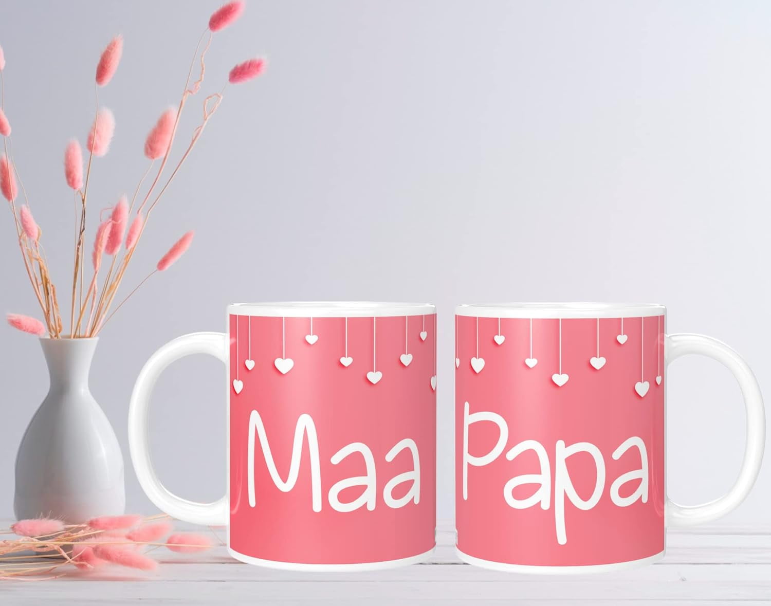 NH10 DESIGNS Heart Design Maa Papa Printed Couple Coffee Mug for ...