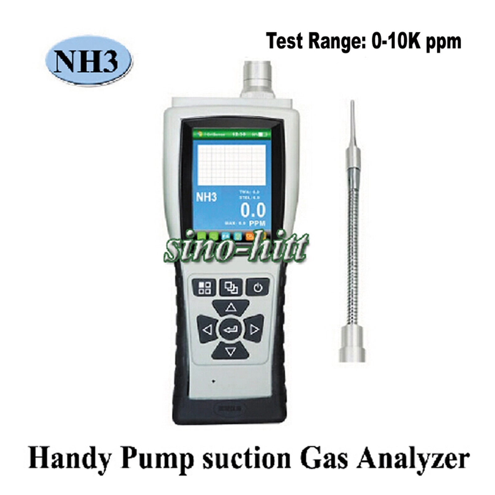 NH3 0-100/200/1000/5000/10k Ppm Optional Gas Detector Toxic Gas Leak ...