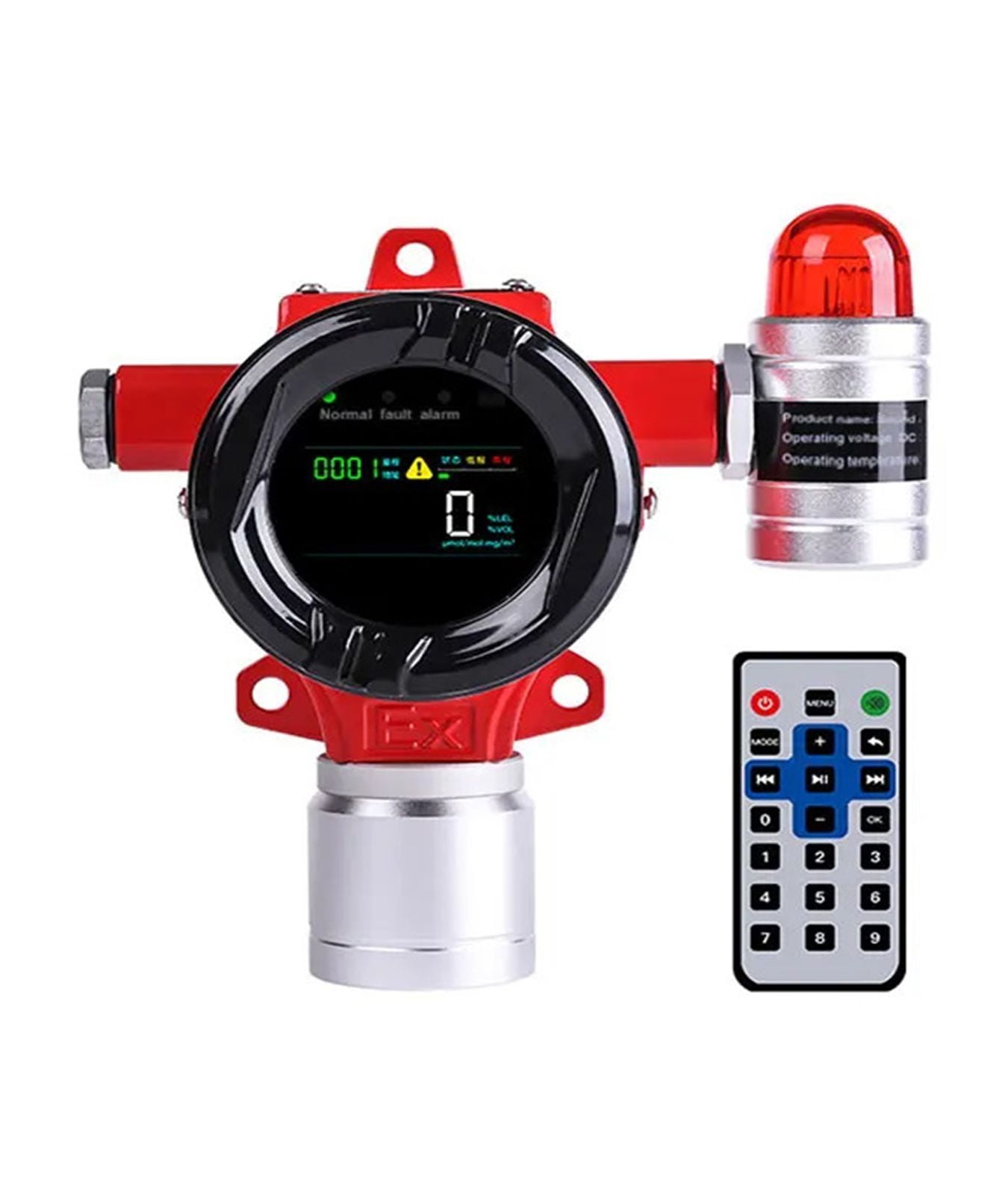 NH3 Gas Detector Fixed Ammonia Detector Industrial Ammonia Gas Monitor 4-20ma/RS485 Output ...