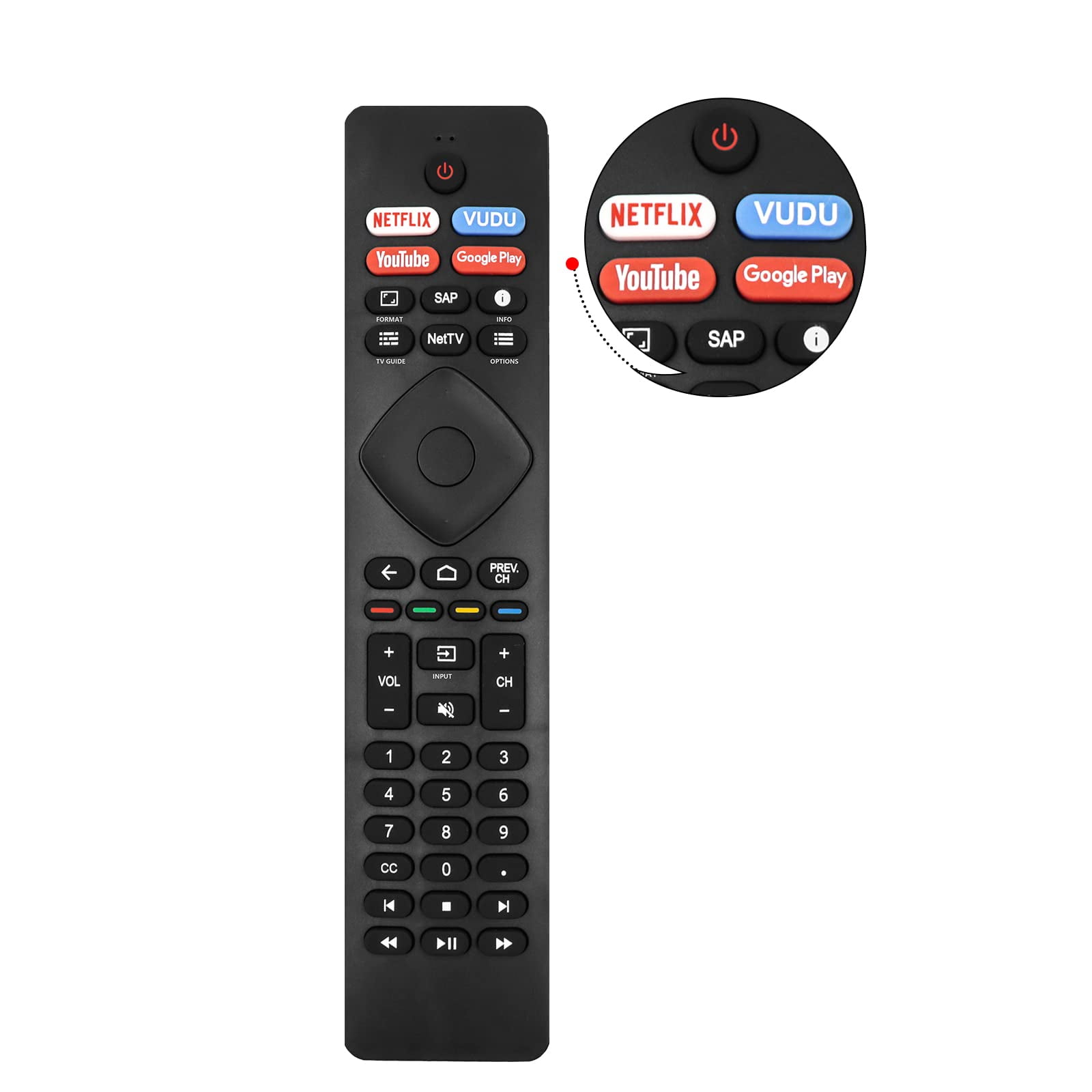New Remote control for Philips TV 55PFL5402/F7 40PFL4901/F7 50PFL6902 ...