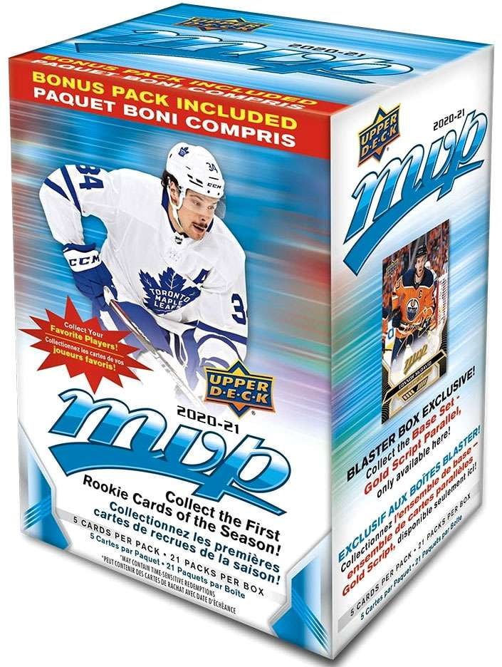 NHL 2020-21 MVP Hockey Trading Card BLASTER Box (20 Packs + 1 Bonus Pack) - Walmart.com