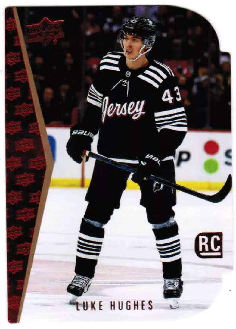 NHL 2023-24 Series 1 Die-Cut Red Foil Luke Hughes RDT-2 (Rookie ...