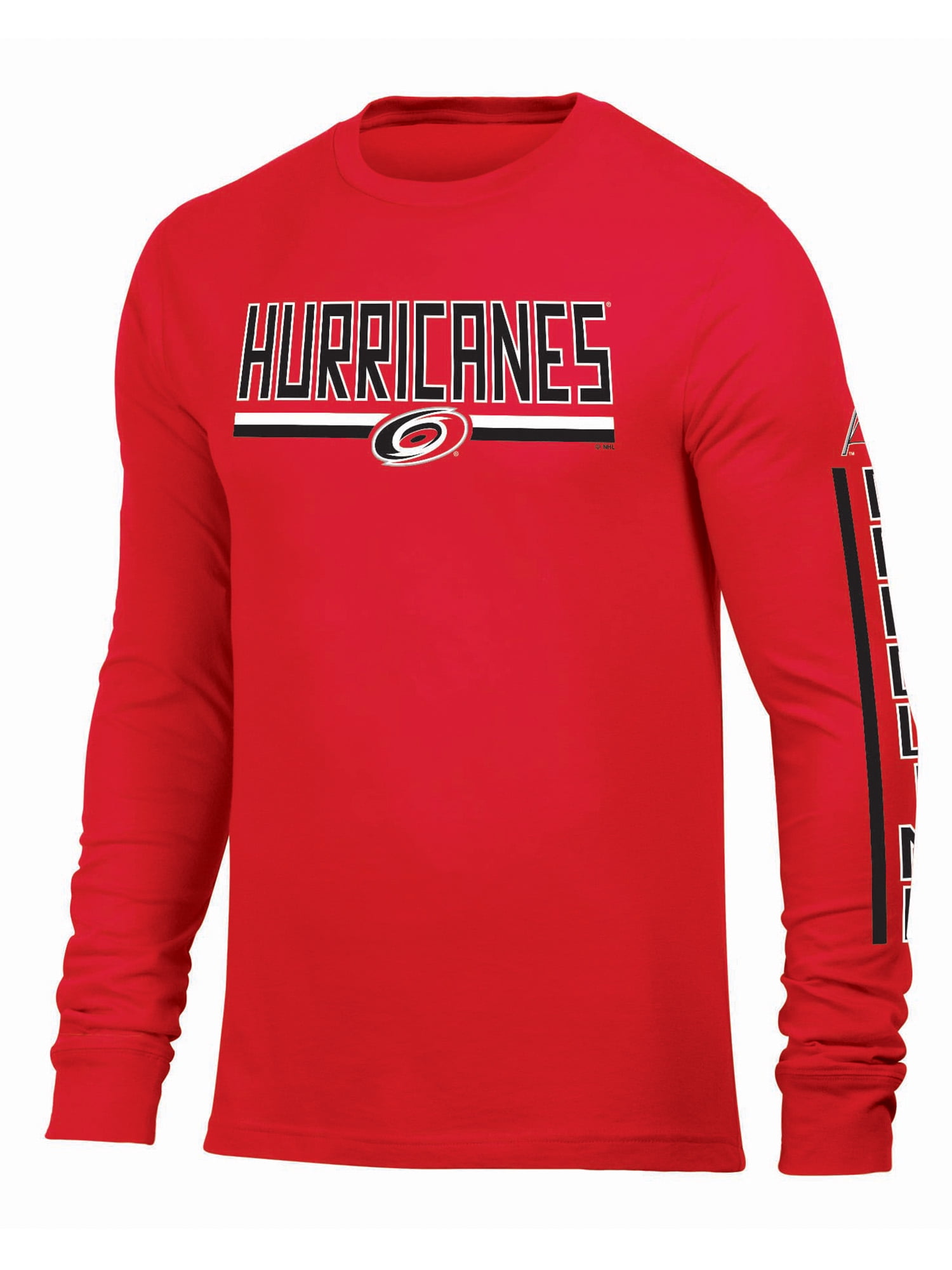 NHL CAROLINA HURRICANES Mens Primry Color Cotton Sleeve Hit Long Sleeve ...