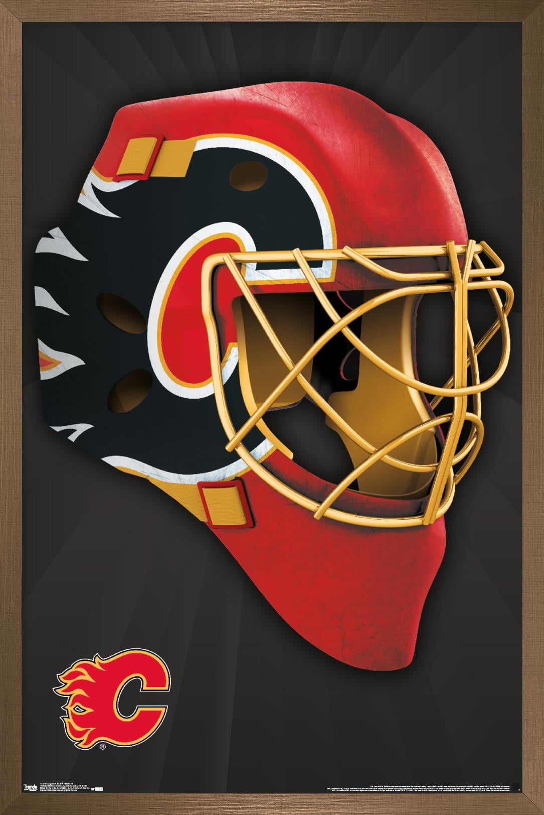 NHL Calgary Flames - Mask 16 Wall Poster, 22.375" x 34", Framed ...