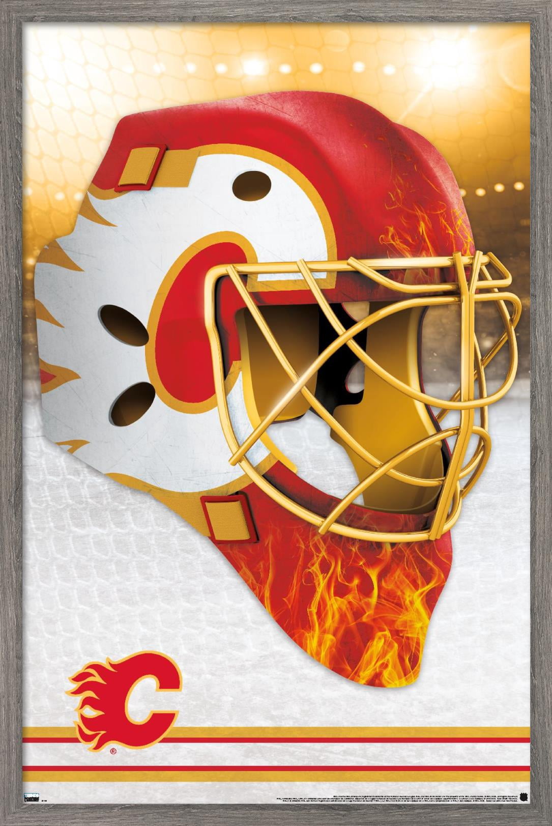 NHL Calgary Flames - Mask 20 Wall Poster, 22.375" x 34", Framed ...