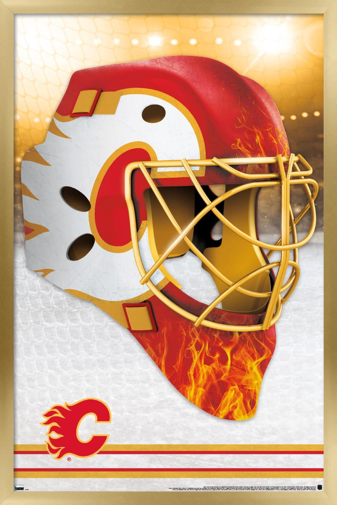 NHL Calgary Flames - Mask 20 Wall Poster, 22.375" x 34", Framed ...