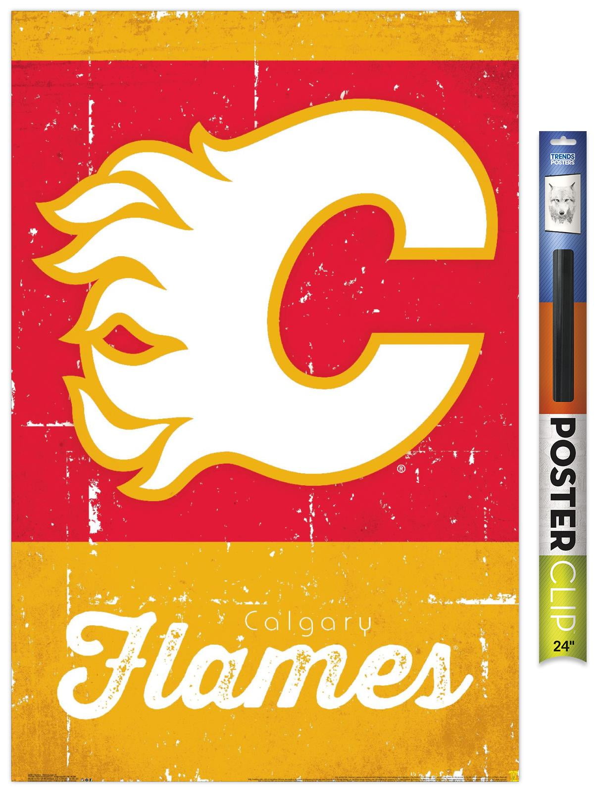 NHL Calgary Flames - Retro Logo 13 Wall Poster, 22.375" x 34" - Walmart.com