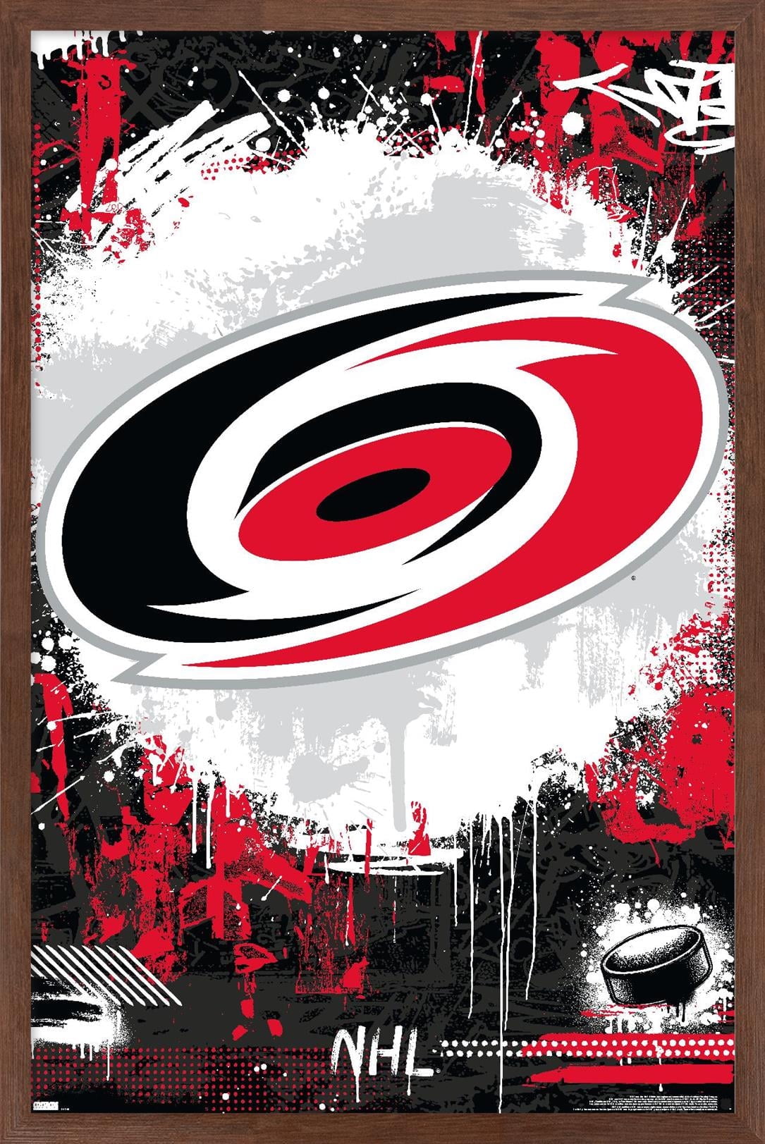 NHL Carolina Hurricanes - Maximalist Logo 23 Wall Poster, 22.375" x 34 ...