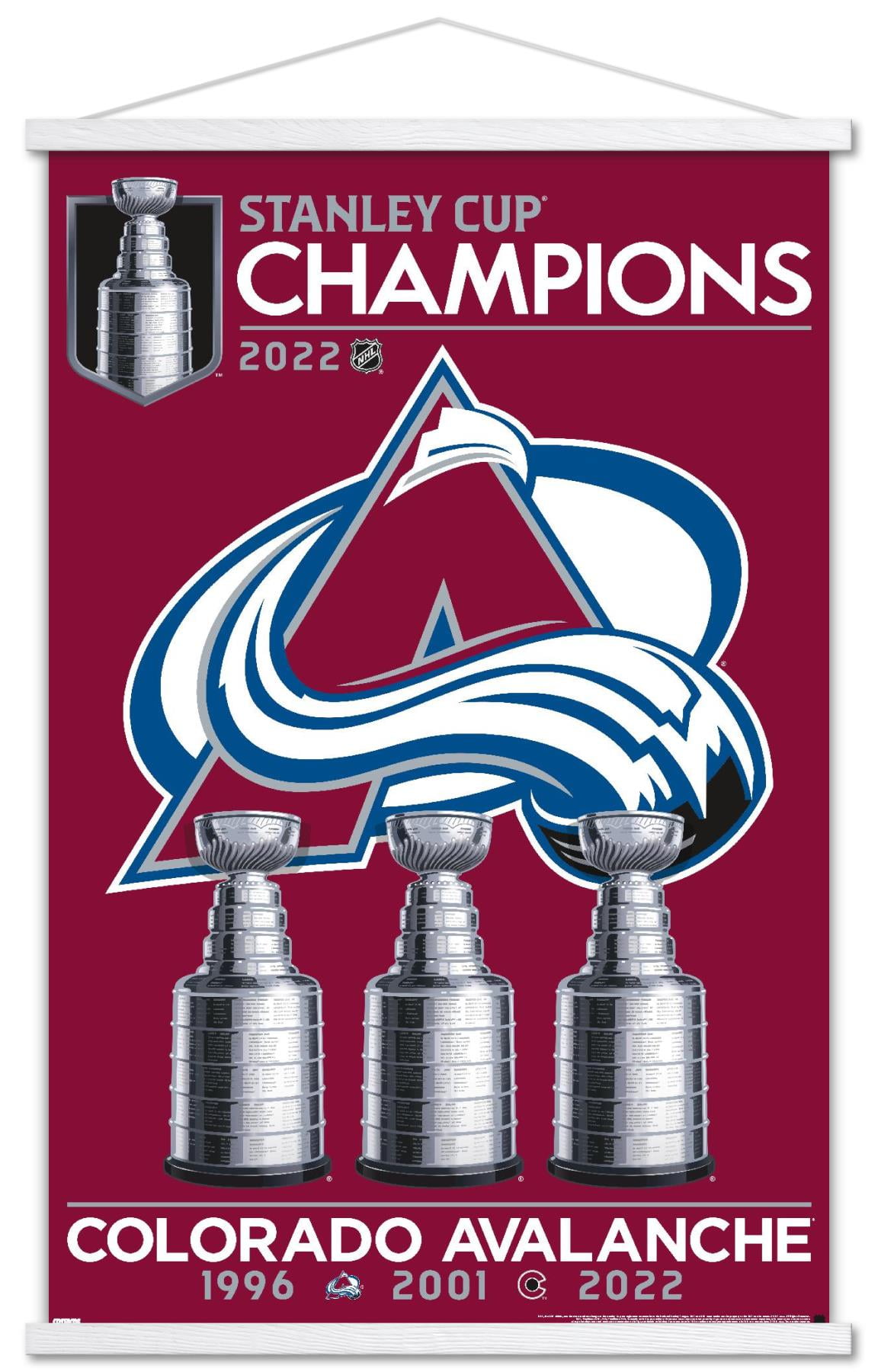 NHL Colorado Avalanche - 2022 Stanley Cup Team Logo Wall Poster with ...