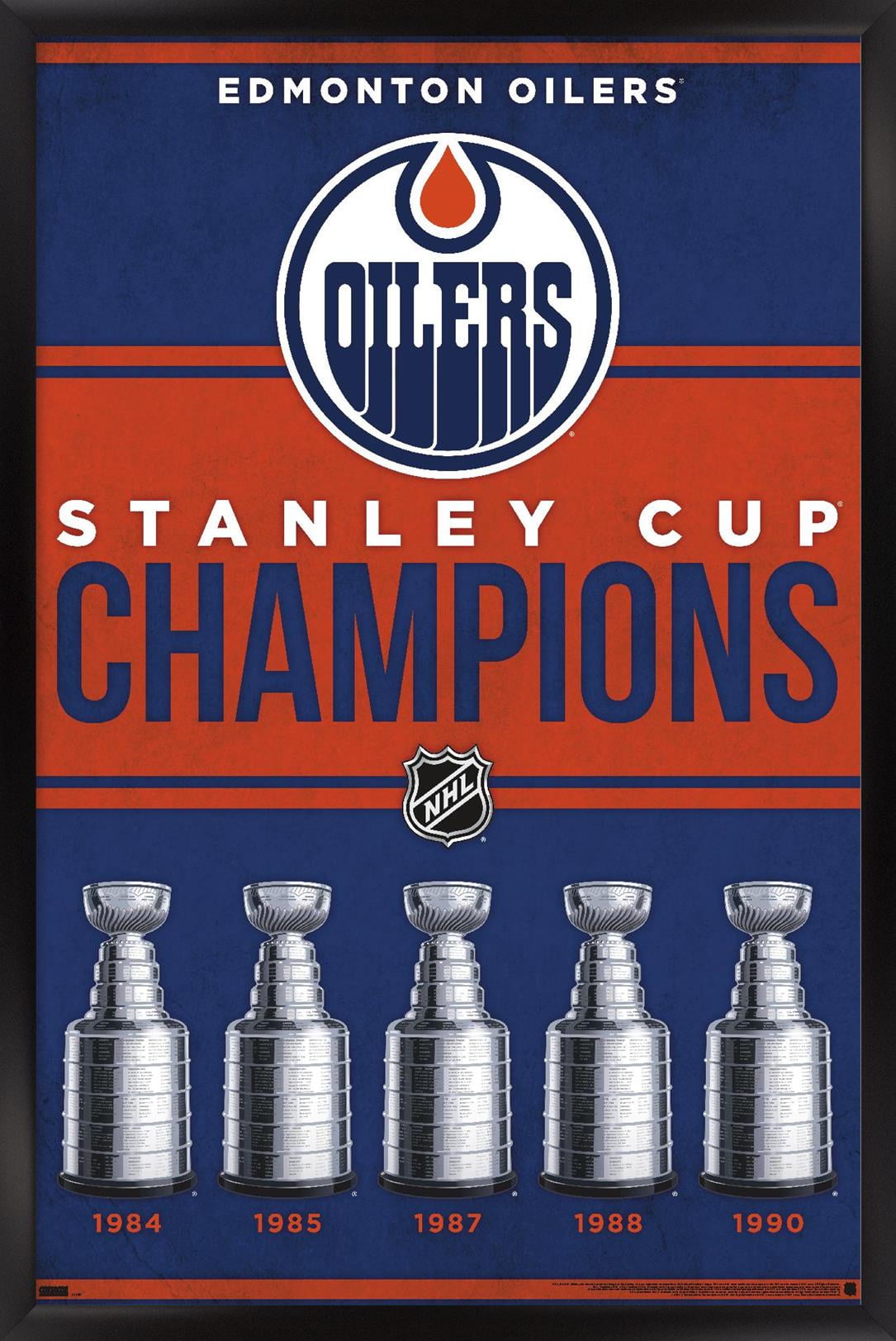 NHL Edmonton Oilers - Champions 23 Wall Poster, 14.725" x 22.375 ...