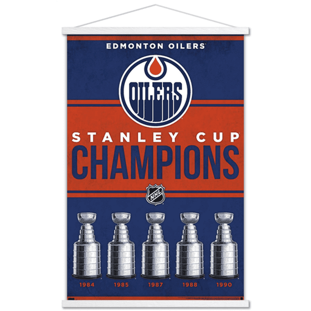 NHL Edmonton Oilers - Champions 23 Wall Poster with Magnetic Frame, 22. ...