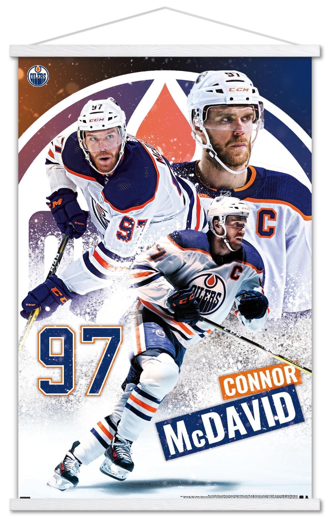 NHL Edmonton Oilers - Connor McDavid 22 Wall Poster with Magnetic Frame ...