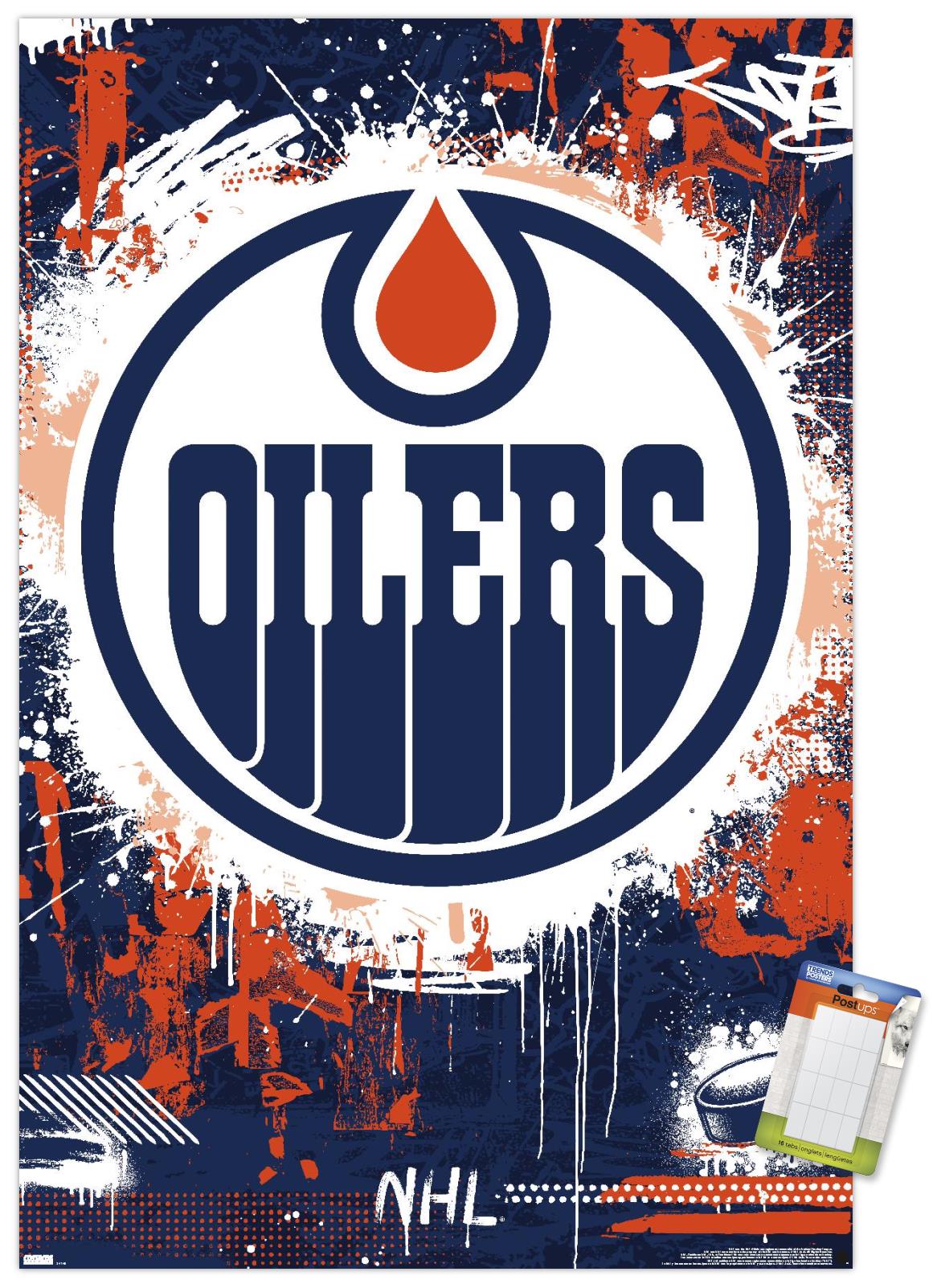 NHL Edmonton Oilers - Maximalist Logo 23 Wall Poster, 14.725" x 22.375 ...