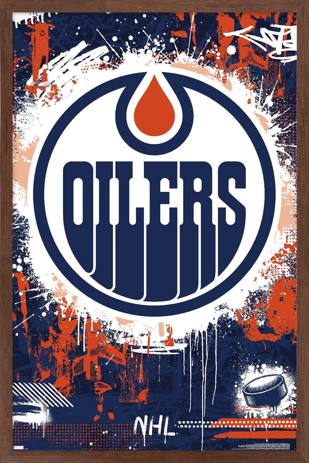 NHL Edmonton Oilers - Maximalist Logo 23 Wall Poster, 22.375" x 34 ...